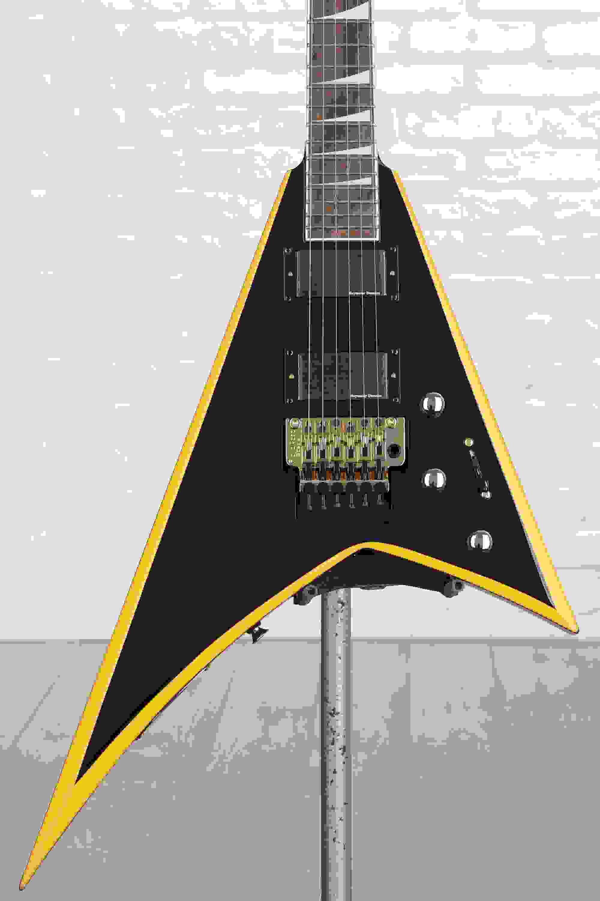 Jackson X Series Rhoads RRX24 - Black with Yellow Bevels | Sweetwater