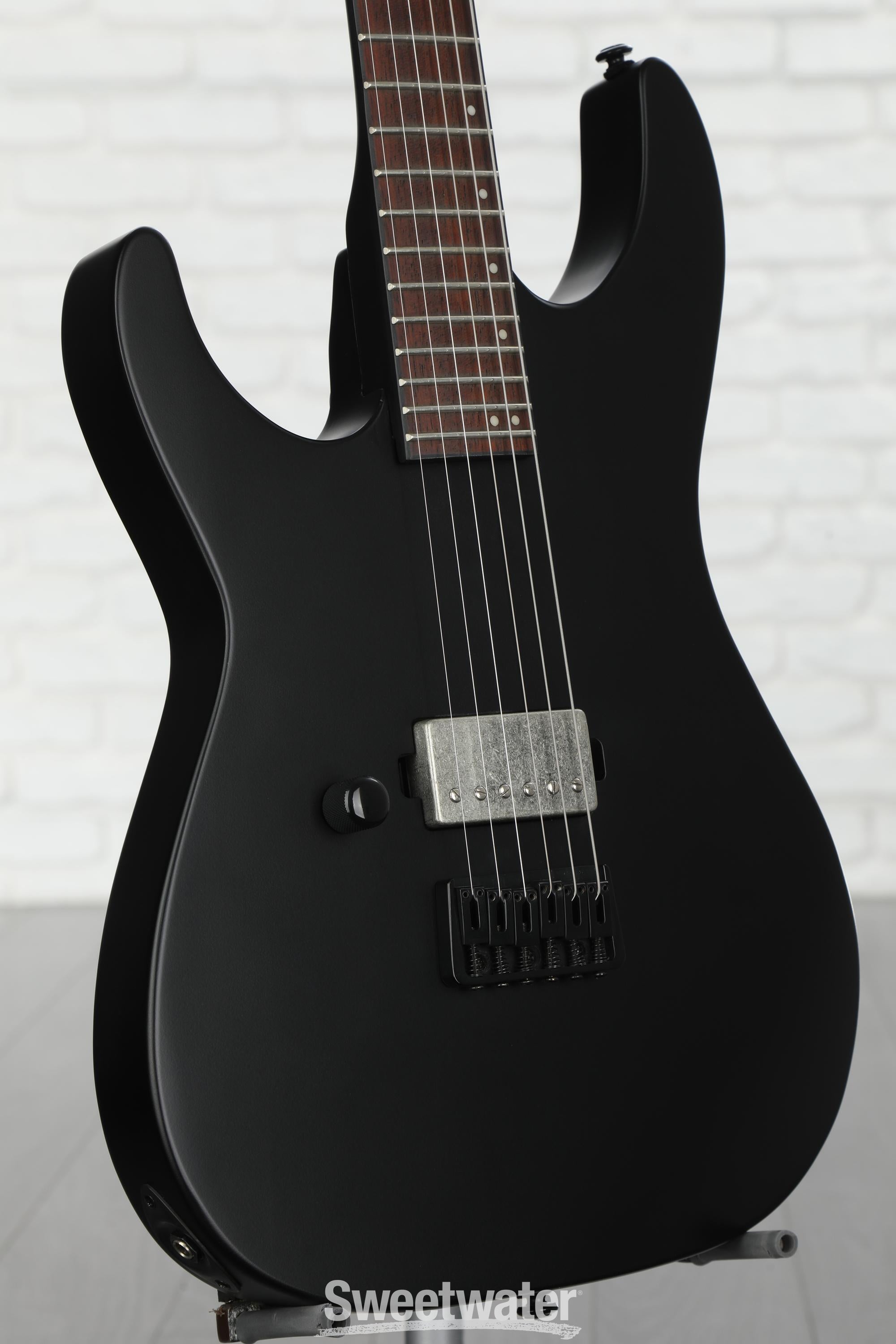 ESP LTD M-201 HT Left-handed Electric Guitar - Black Satin | Sweetwater