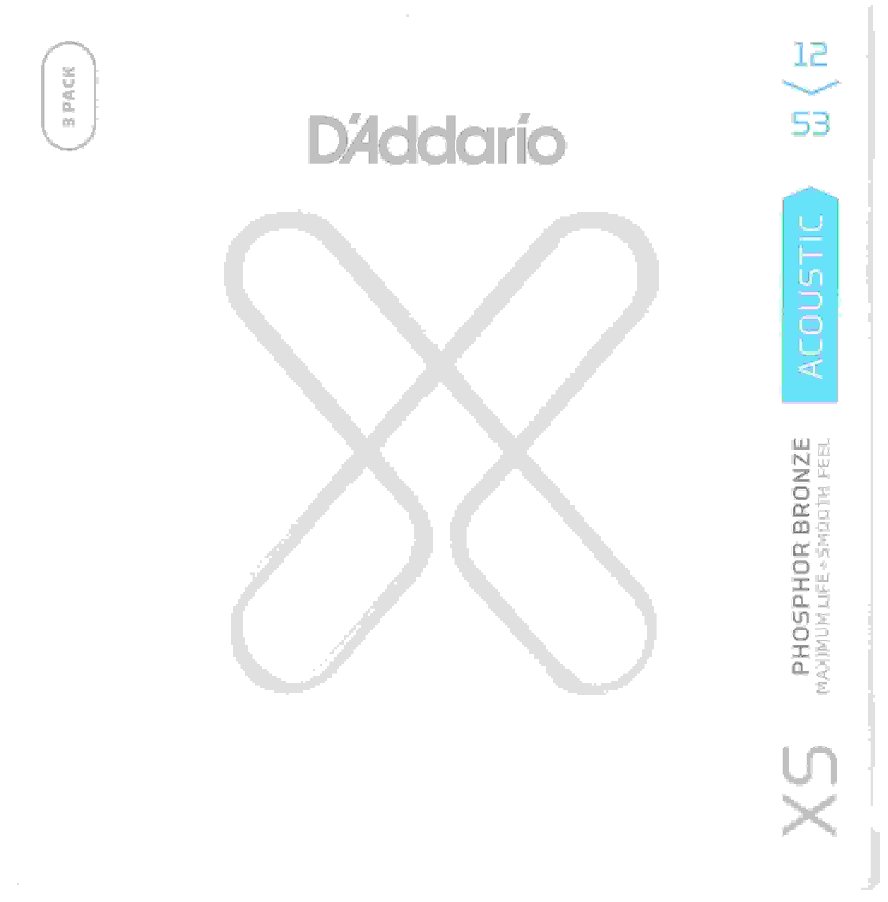 D'Addario XSAPB1253 XS Phosphor Bronze Acoustic Guitar Strings - .012 ...