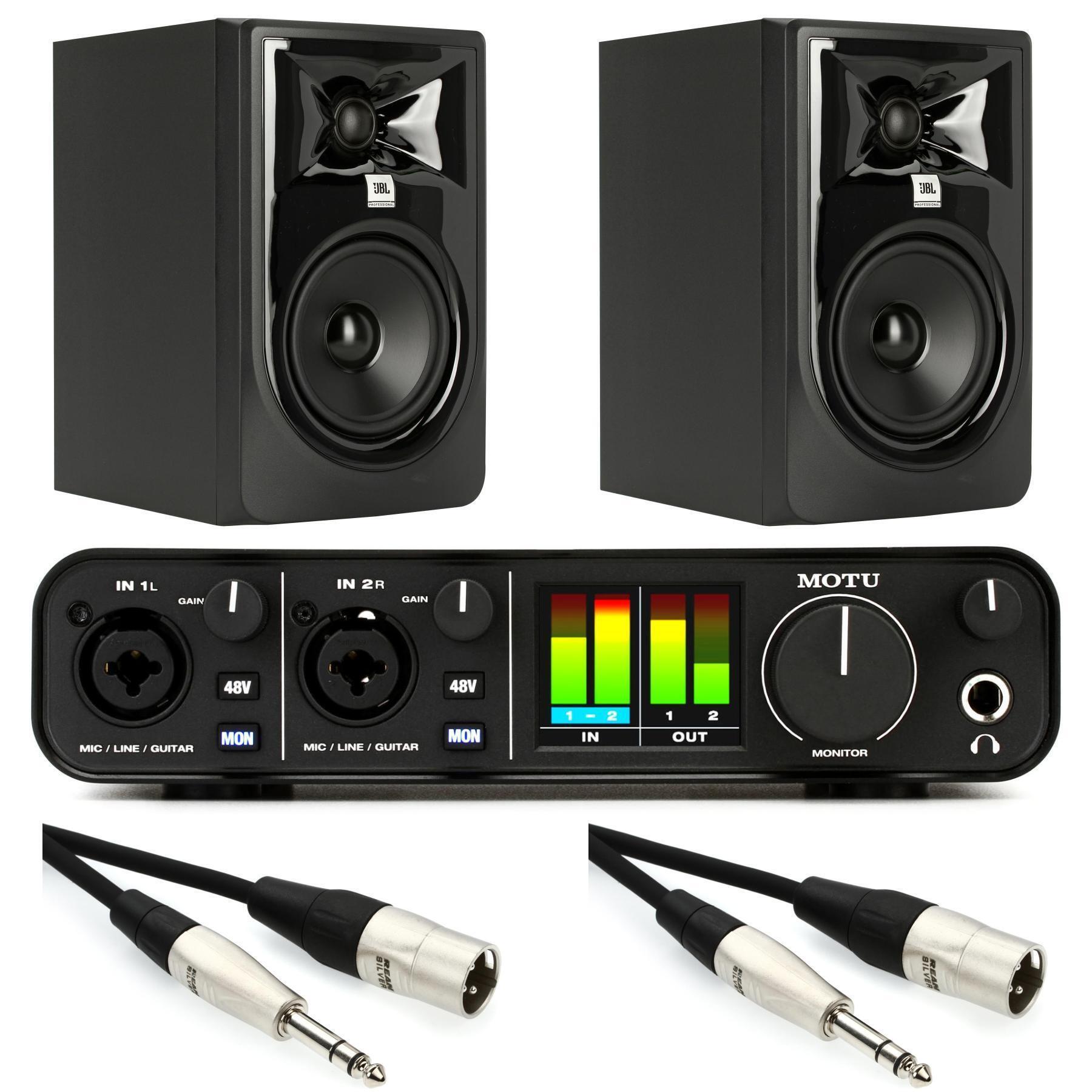 MOTU M2 2x2 USB-C Audio Interface and JBL 305P MkII Monitor Bundle ...