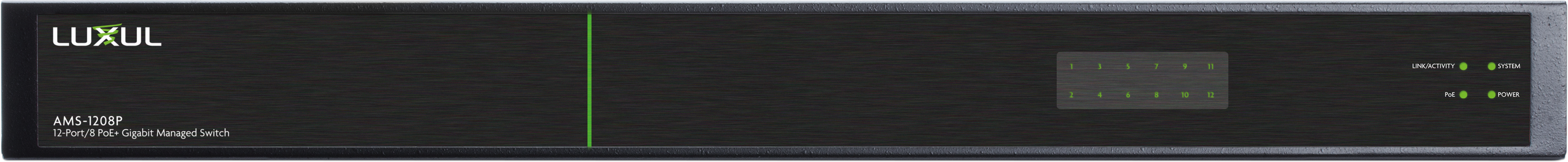 Luxul AMS-1208P 12-port/8 PoE+ Rackmount Gigabit Managed Switch ...