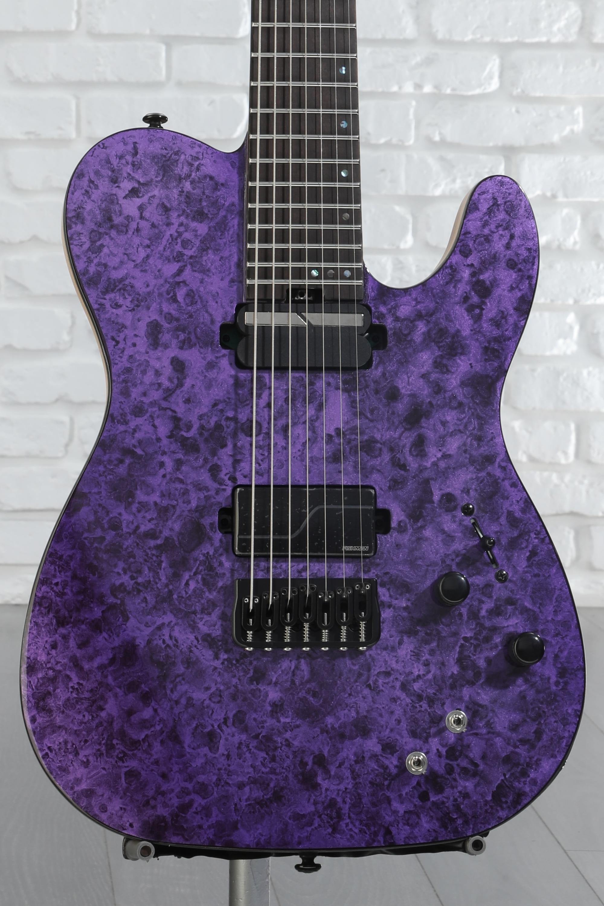 Schecter PT 7 SLS Elite 7-string Baritone Electric Guitar - Purple ...