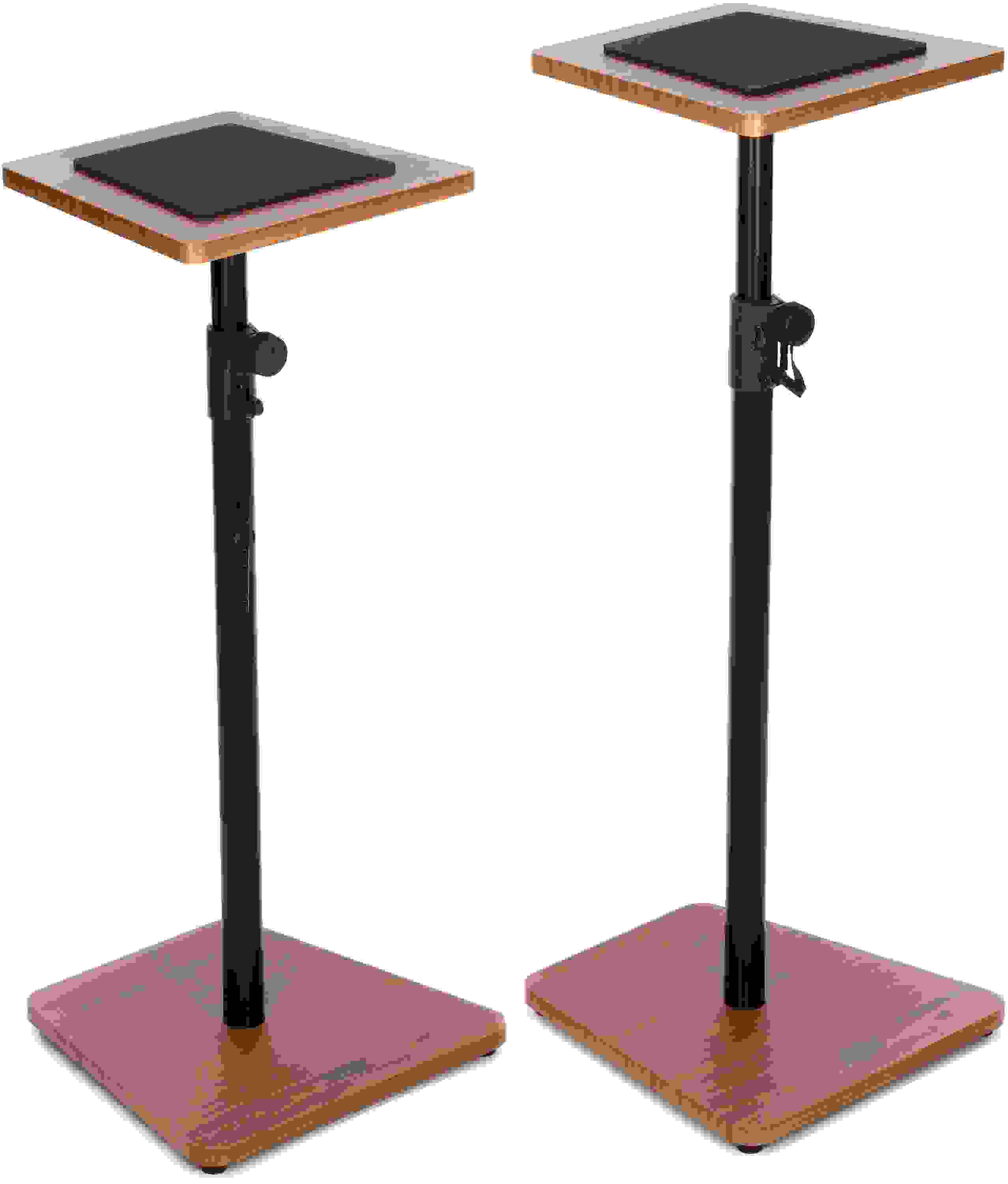 On-Stage SMS7500 Wood Studio Monitor Stands - Rosewood | Sweetwater
