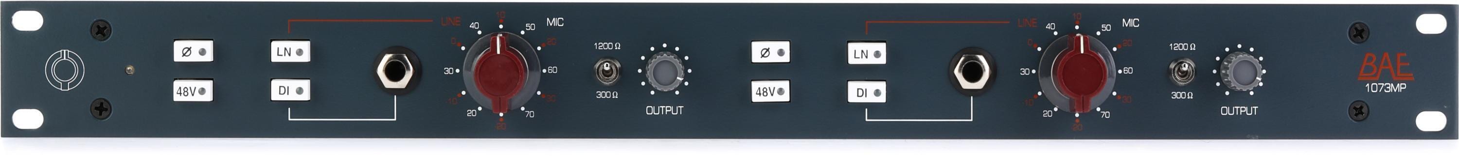 BAE 1073MP Dual-channel Rackmount Microphone Preamp without Power ...