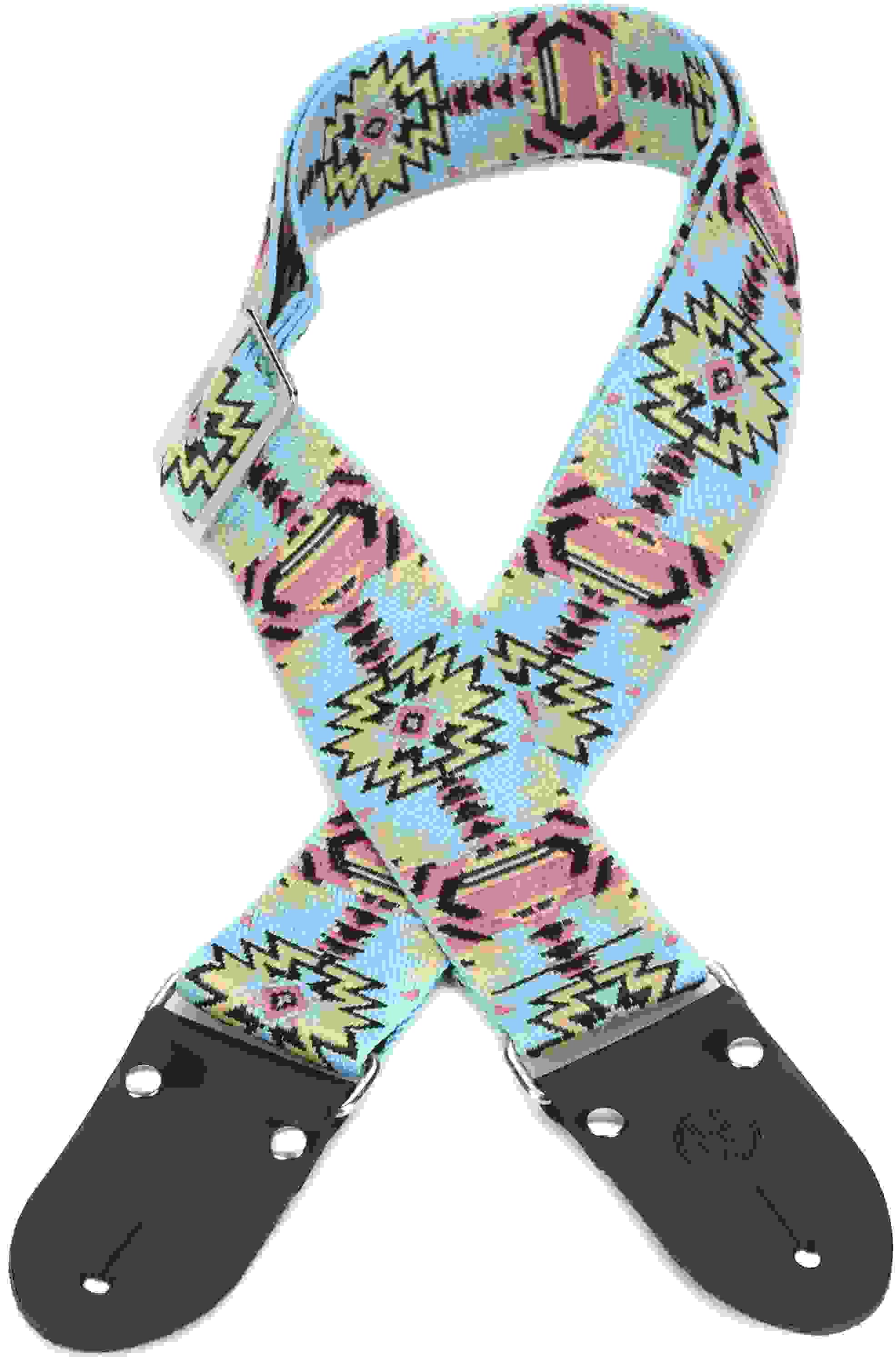 LM Products Azteca Guitar Strap - Blue/Yellow | Sweetwater