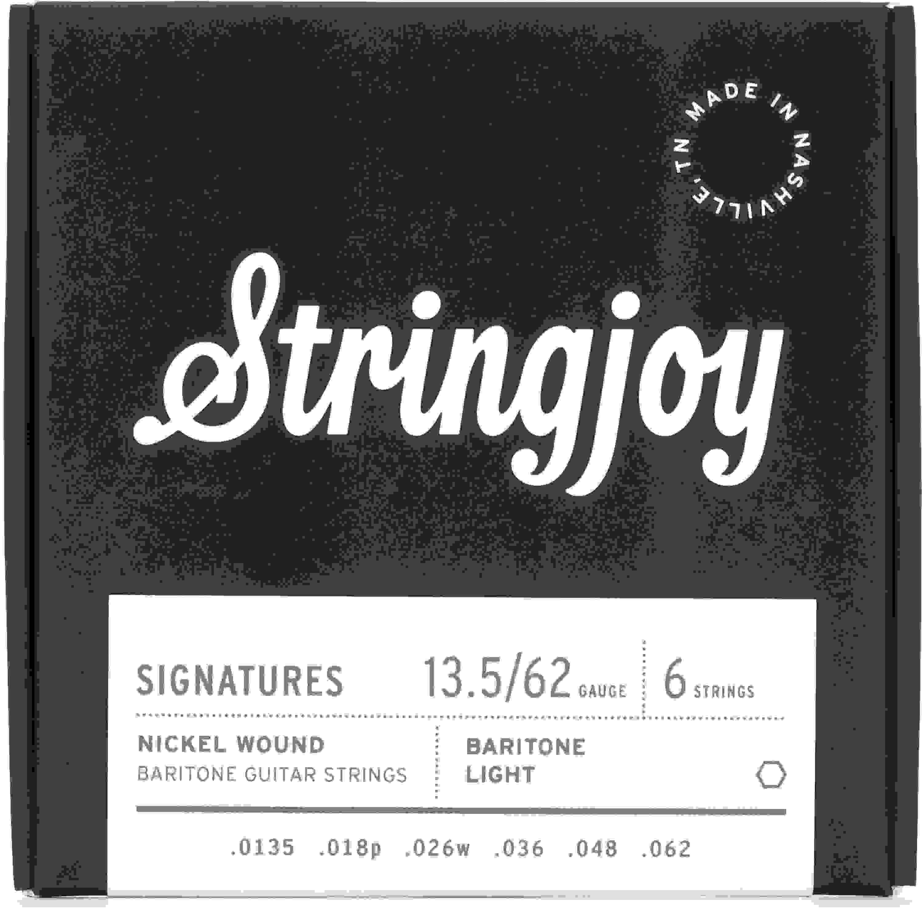 Stringjoy Signatures Nickel-wound Balanced Electric Baritone Guitar ...