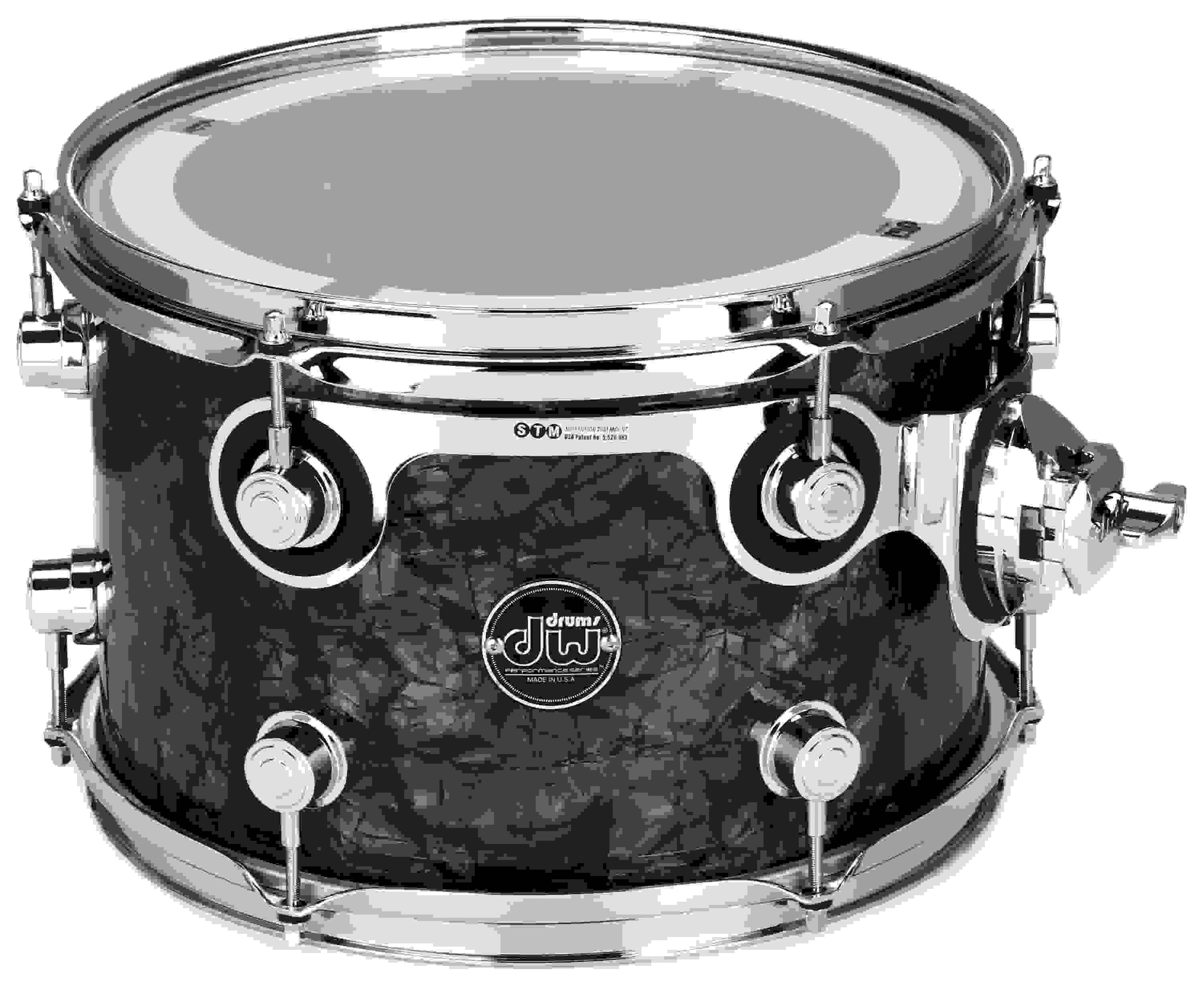 DW Performance Series Mounted Tom - 8 x 12 inch - Black Diamond ...