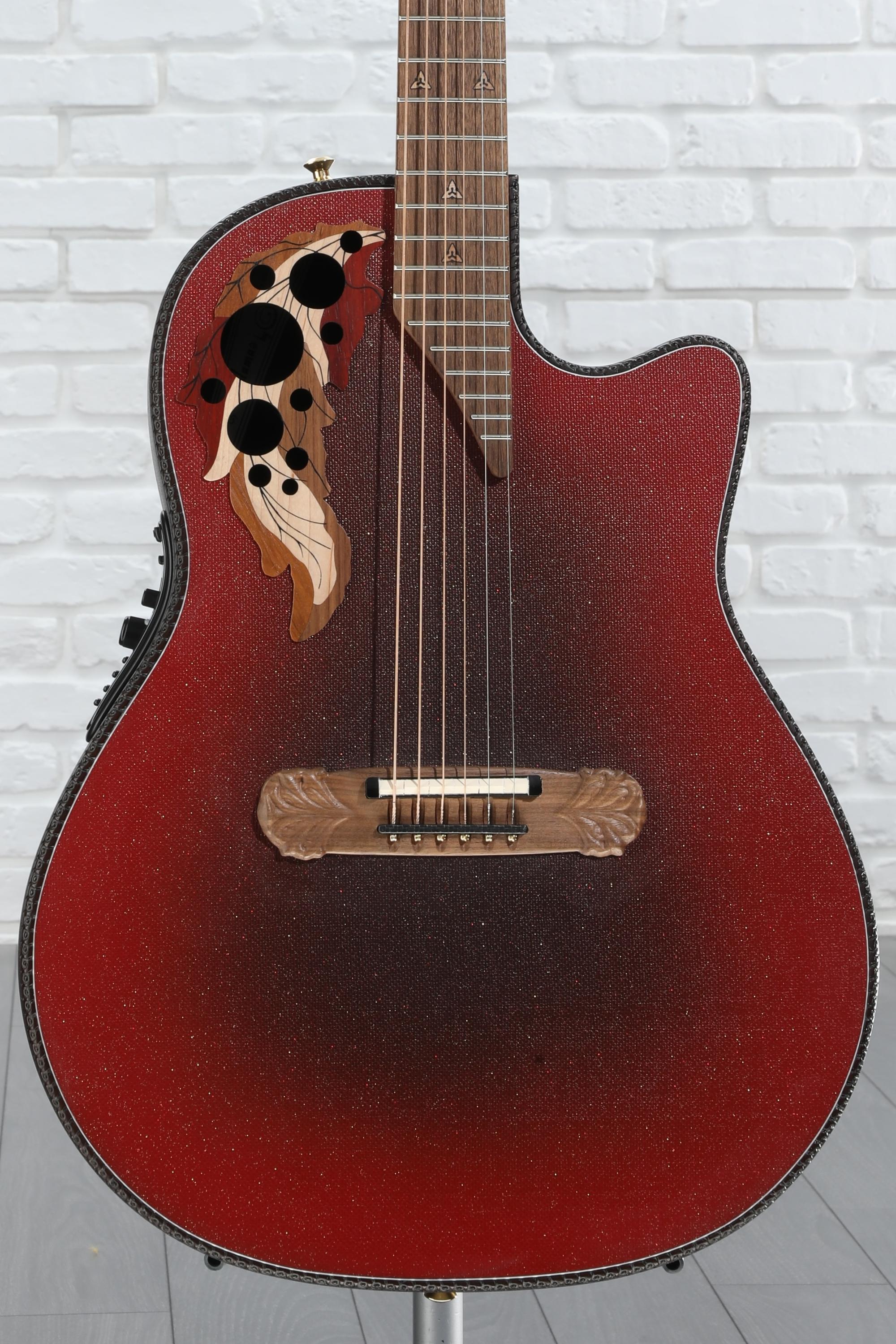 Ovation Adamas I GT Cutaway Deep Contour Acoustic-electric Guitar - Reverse Red Burst | Sweetwater