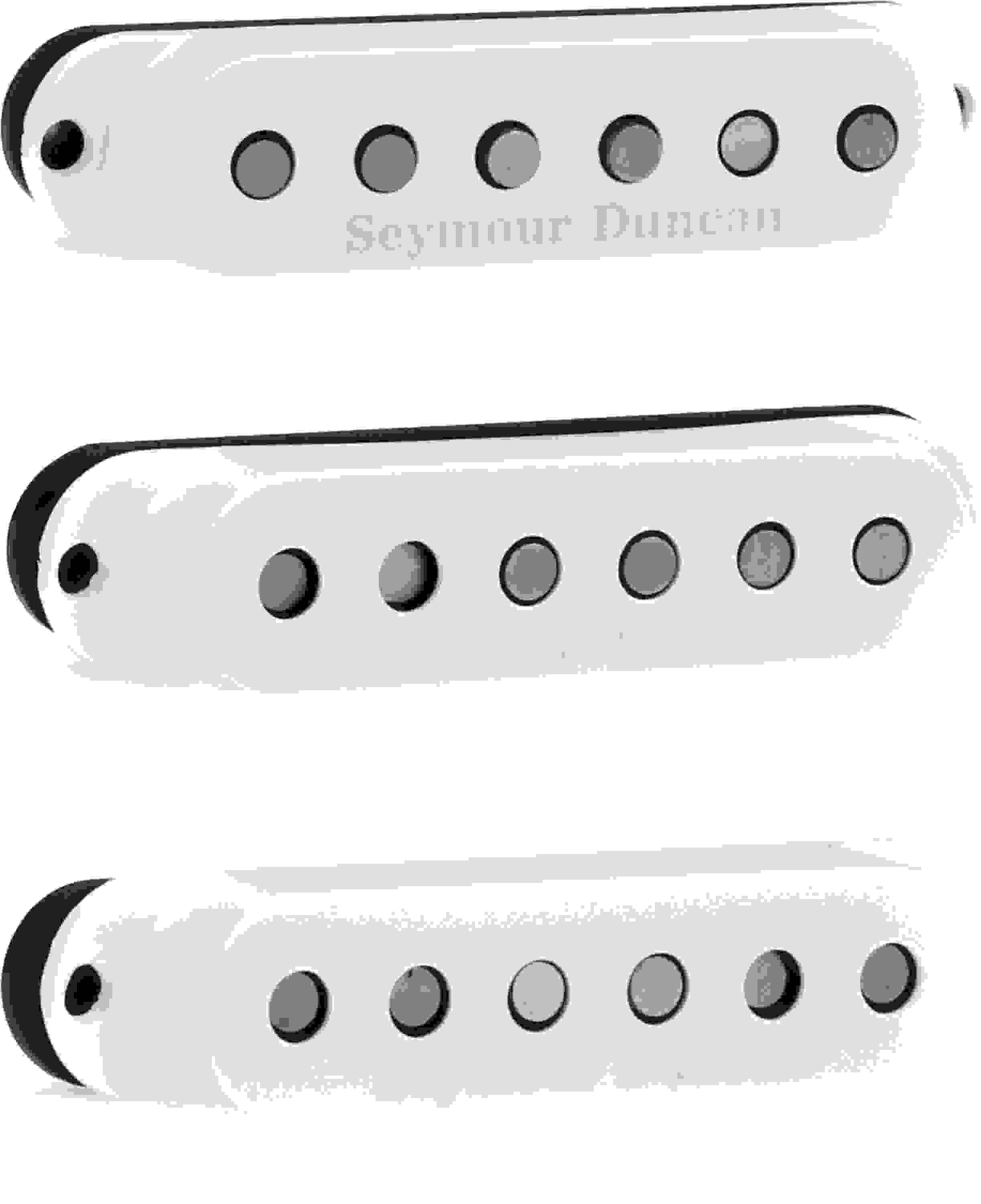 Seymour Duncan SSL-5 Custom Staggered Pole Strat Single Coil 3-piece Pickup Set - White | Sweetwater