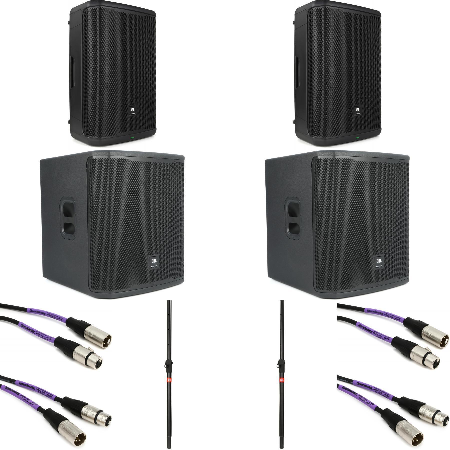 JBL PRX915 15-inch Powered Loudspeaker and PRX918XLF 18-inch Powered ...