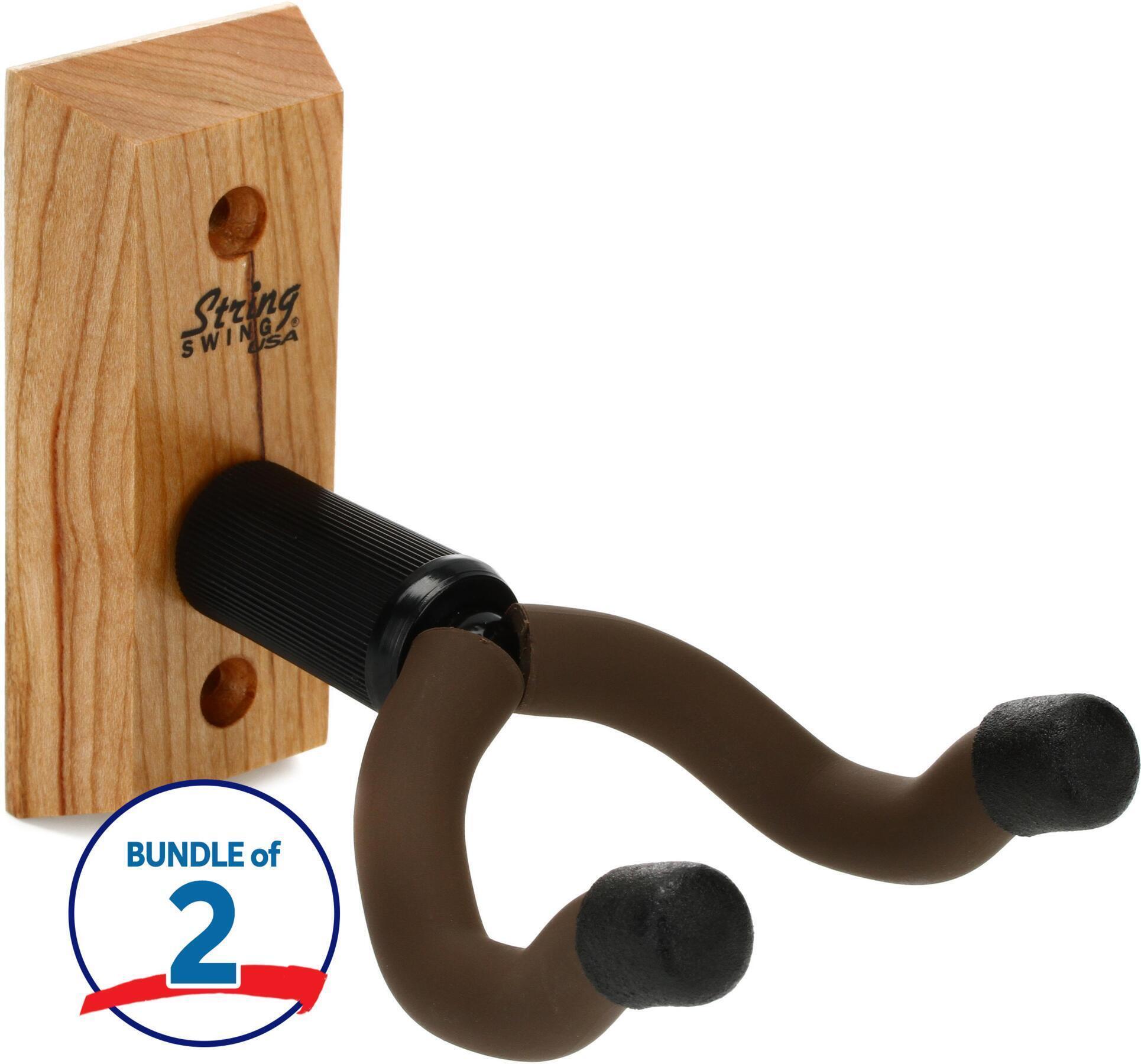 String Swing CC01K Guitar Keeper Wall Mount Guitar Hanger 2-Pack ...
