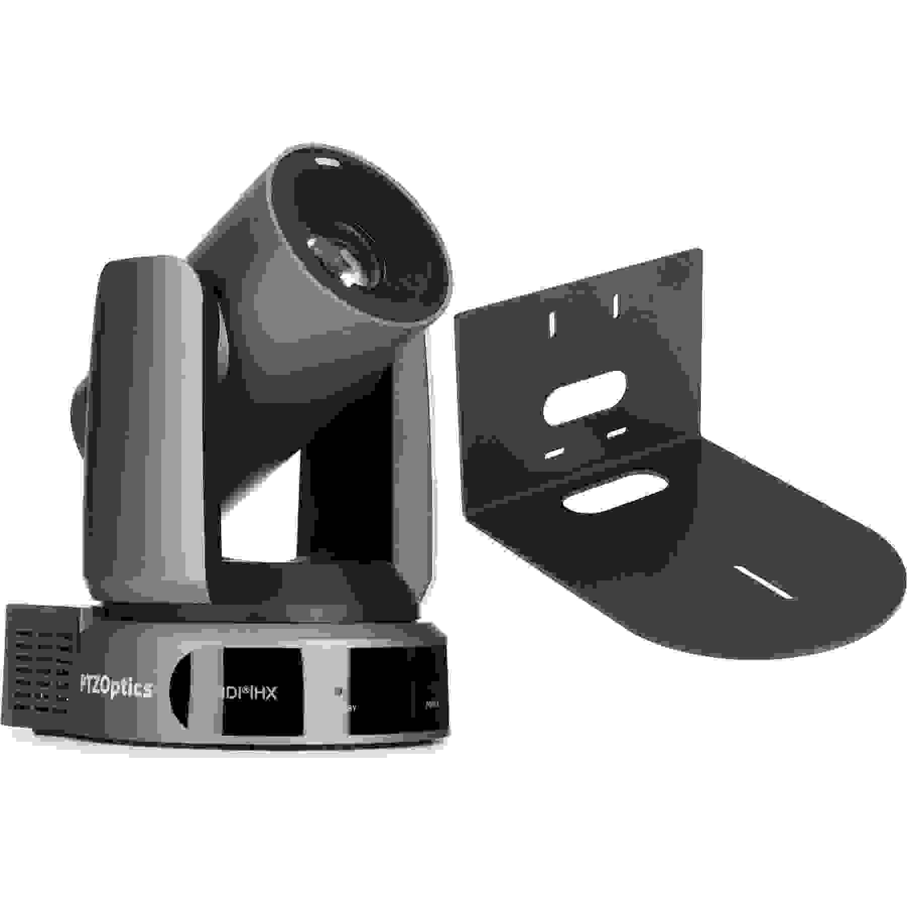 PTZOptics Move 4K Auto-tracking PTZ Video Camera with Wall Mount - Gray | Sweetwater