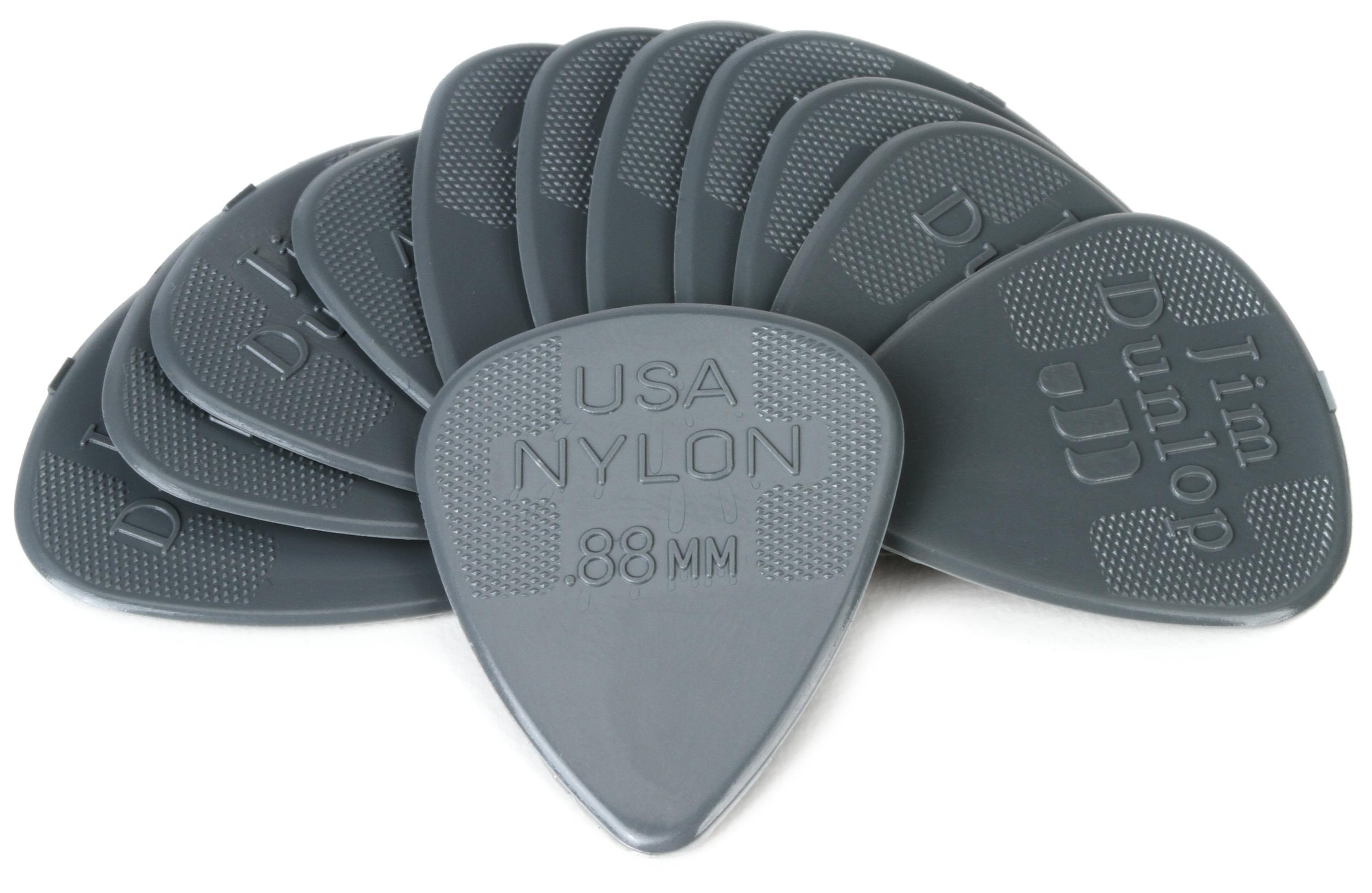 Dunlop 44P088 Nylon Standard Guitar Picks - .88mm Dark Gray (12-pack ...