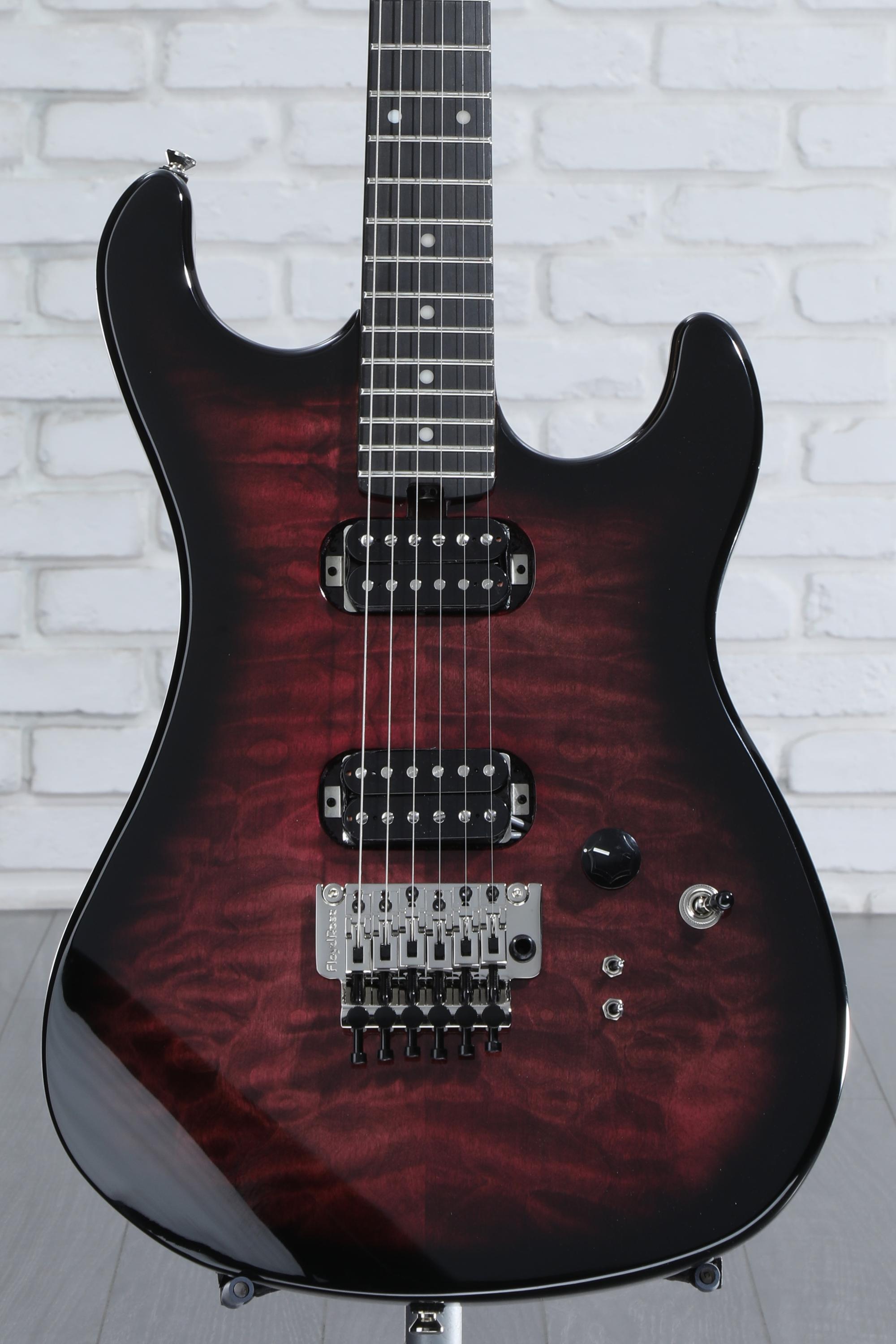 Kramer The 84 HH Quilt Electric Guitar - Magenta | Sweetwater