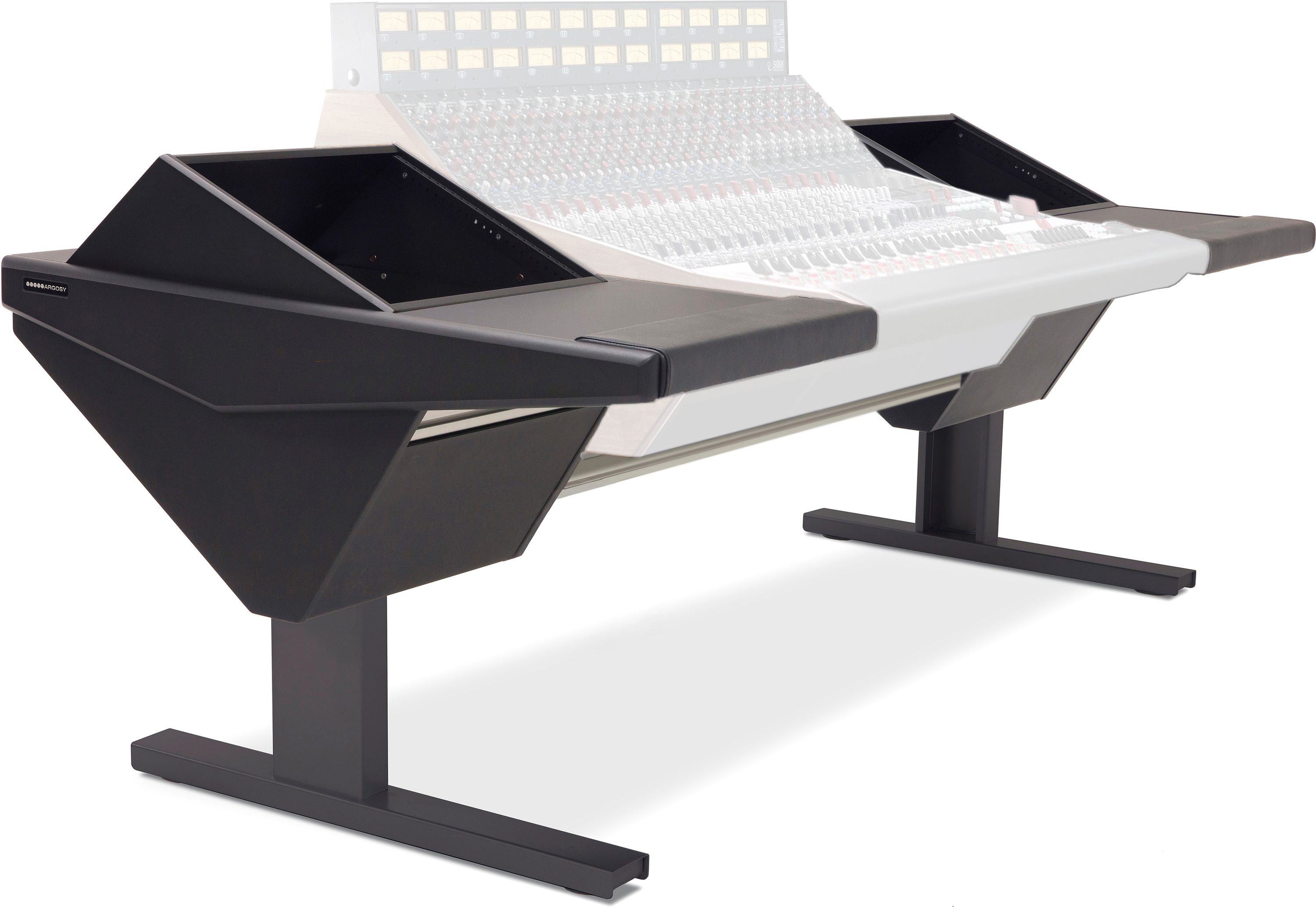 Argosy Eclipse Desk for Rupert Neve Designs 5088 Console with Left and Right Racks - Black End ...