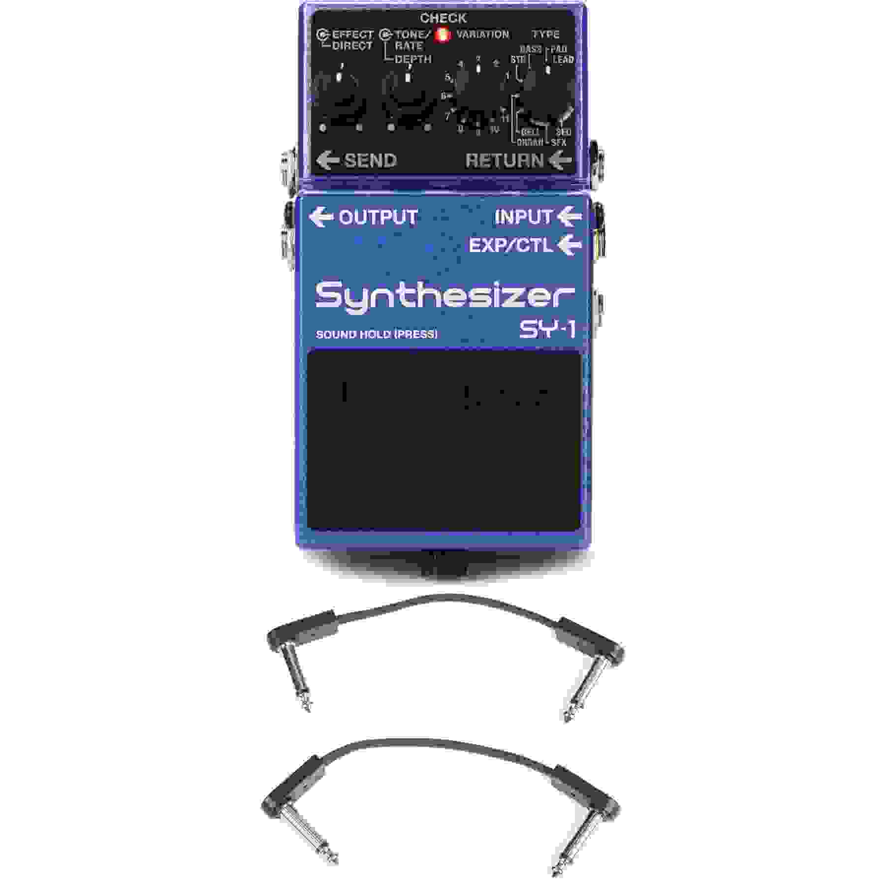 Boss SY-1 Guitar Synthesizer Pedal with EBS Patch Cables | Sweetwater