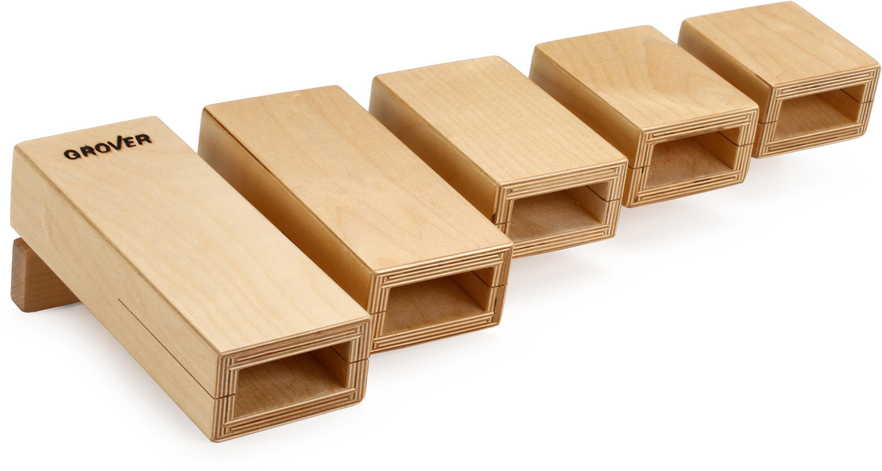 Grover Pro Percussion 5-piece Temple Block Set with Mounting Clamp ...