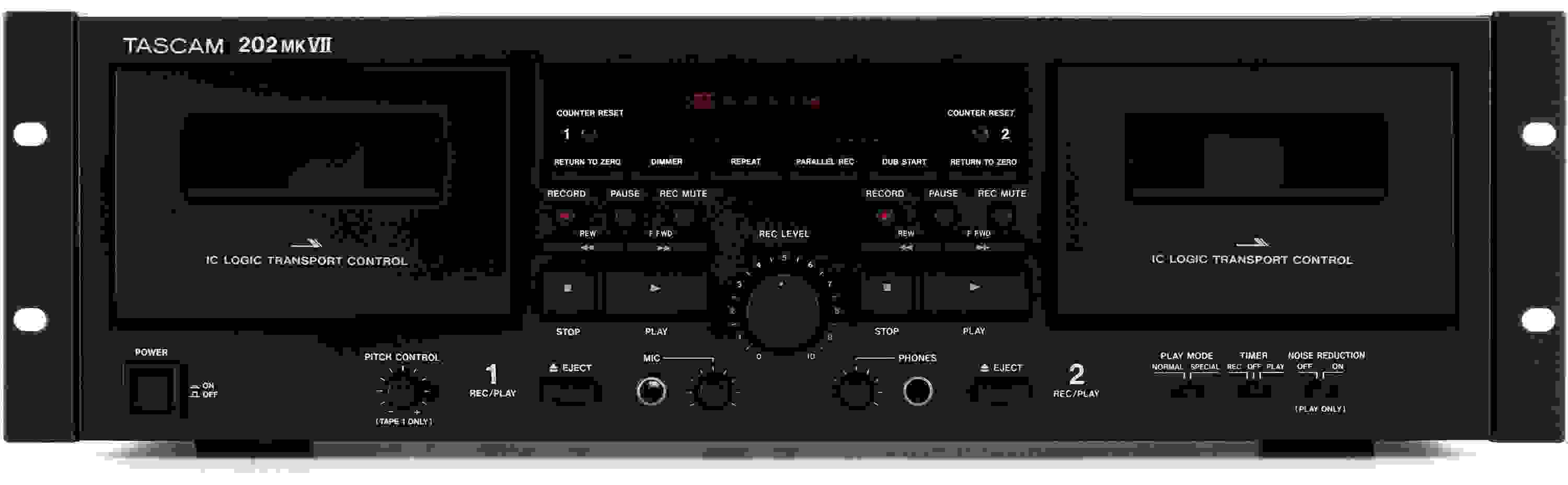 TASCAM 202MKVII Dual Cassette Deck with USB | Sweetwater