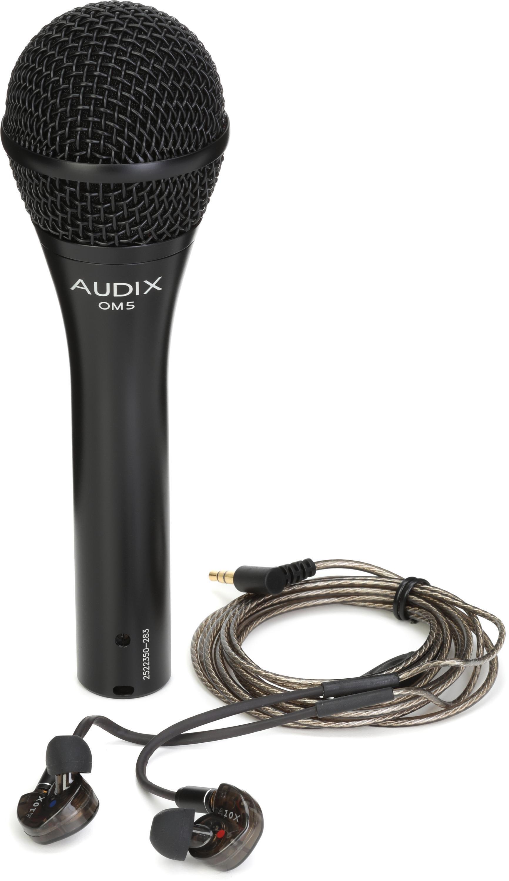Audix OM5 Vocal Microphone with A10X Earphones Combo Pack | Sweetwater