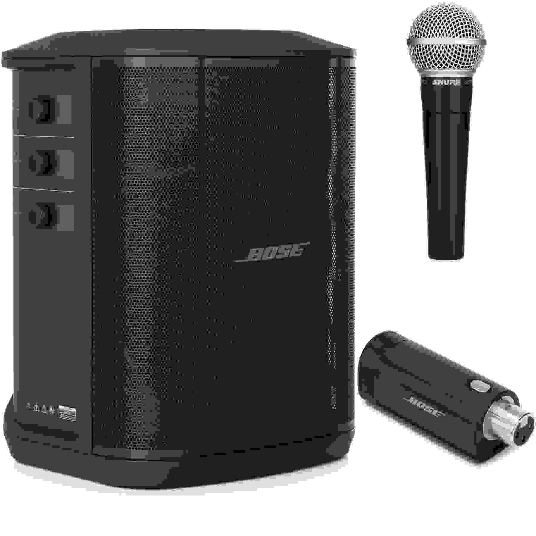 Bose S1 Pro+ Multi-position PA System and Shure SM58 Wireless Bundle ...