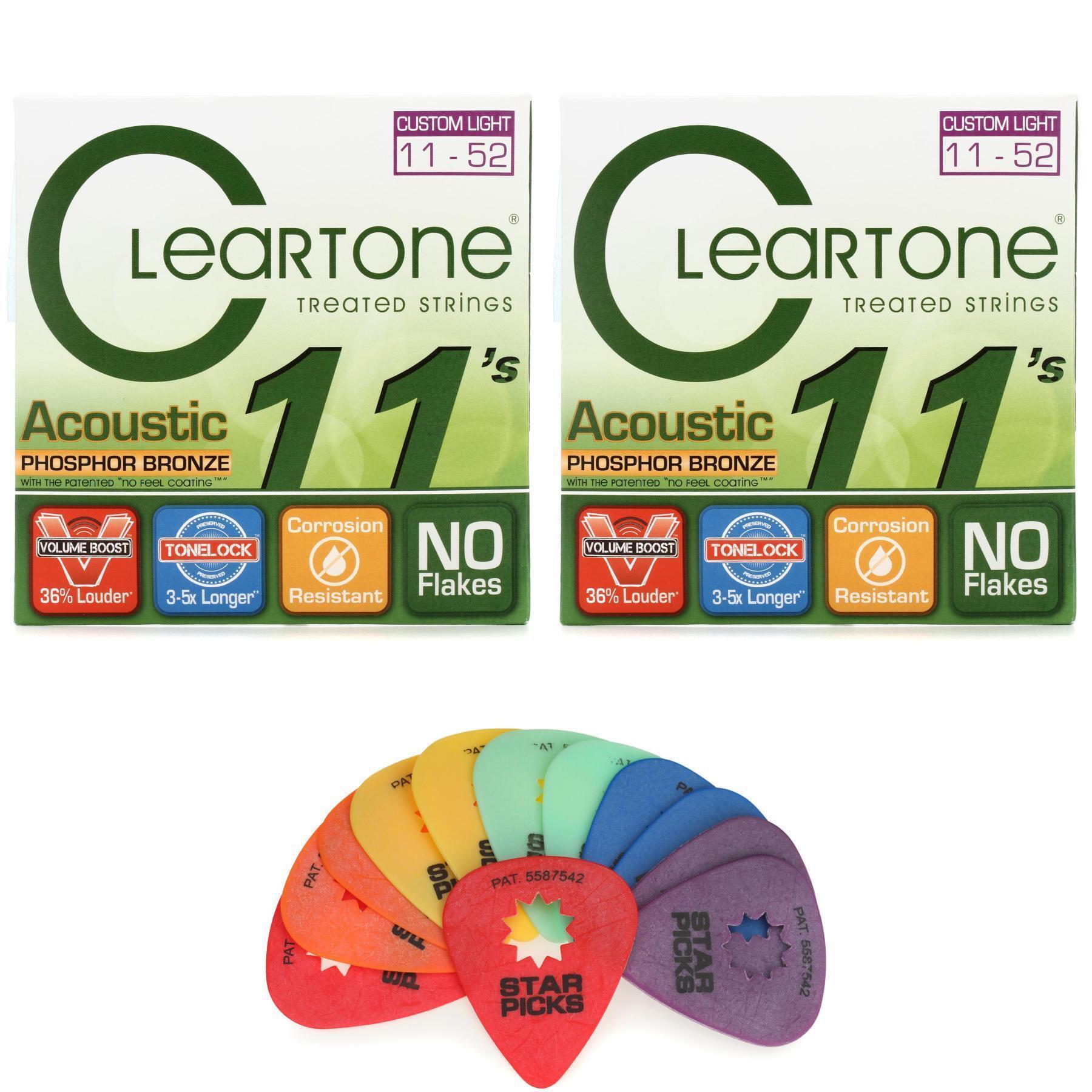 Cleartone 7411 EMP Phosphor Bronze Acoustic Guitar Strings (2 Pack ...