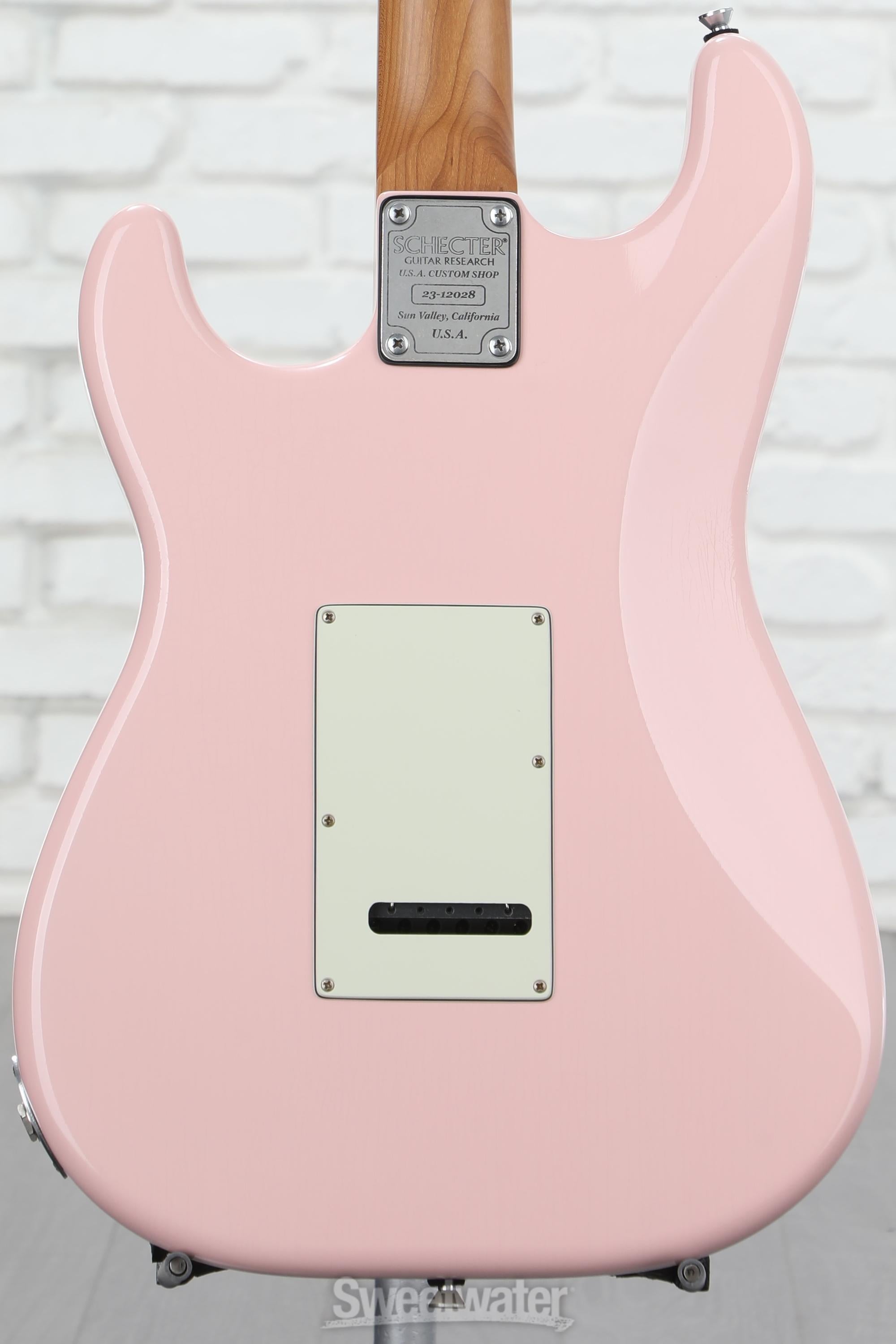 Schecter USA Traditional Wembley HSS Electric Guitar - Shell Pink ...
