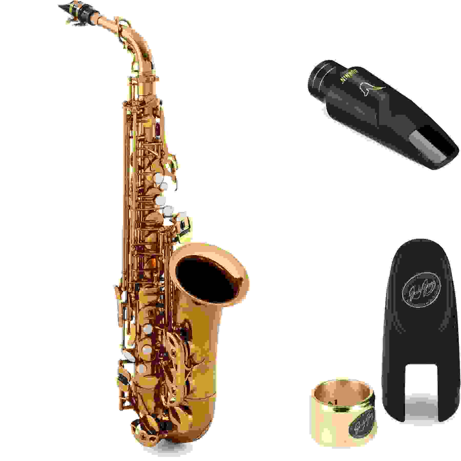 BetterSax Alto Saxophone with Burnin' 7 Mouthpiece & Power Ring ...