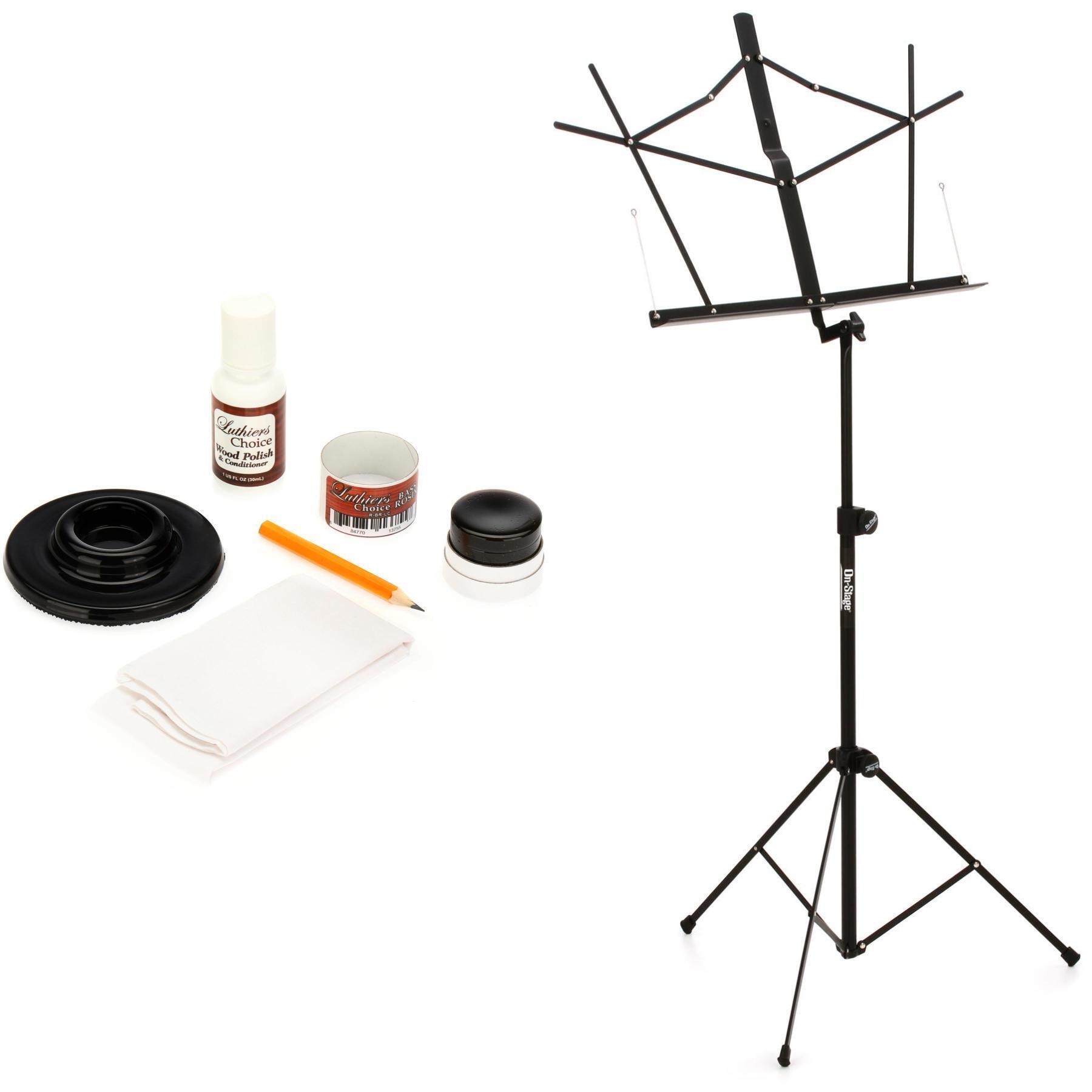 Superslick BVCK Double Bass Care Kit with Music Stand | Sweetwater