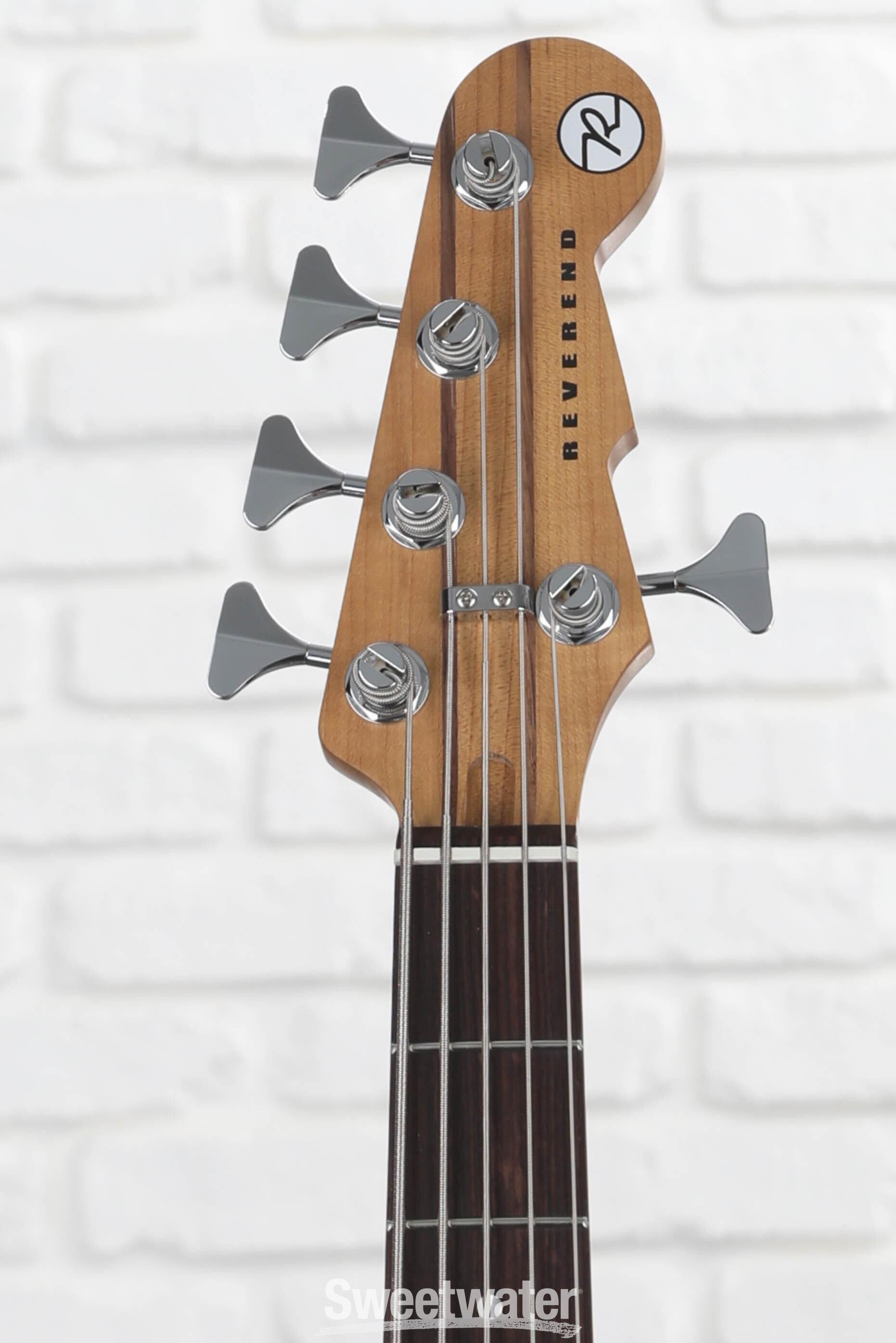 Reverend Mercalli 5 FM 5-string Bass Guitar - Transparent Blue | Sweetwater