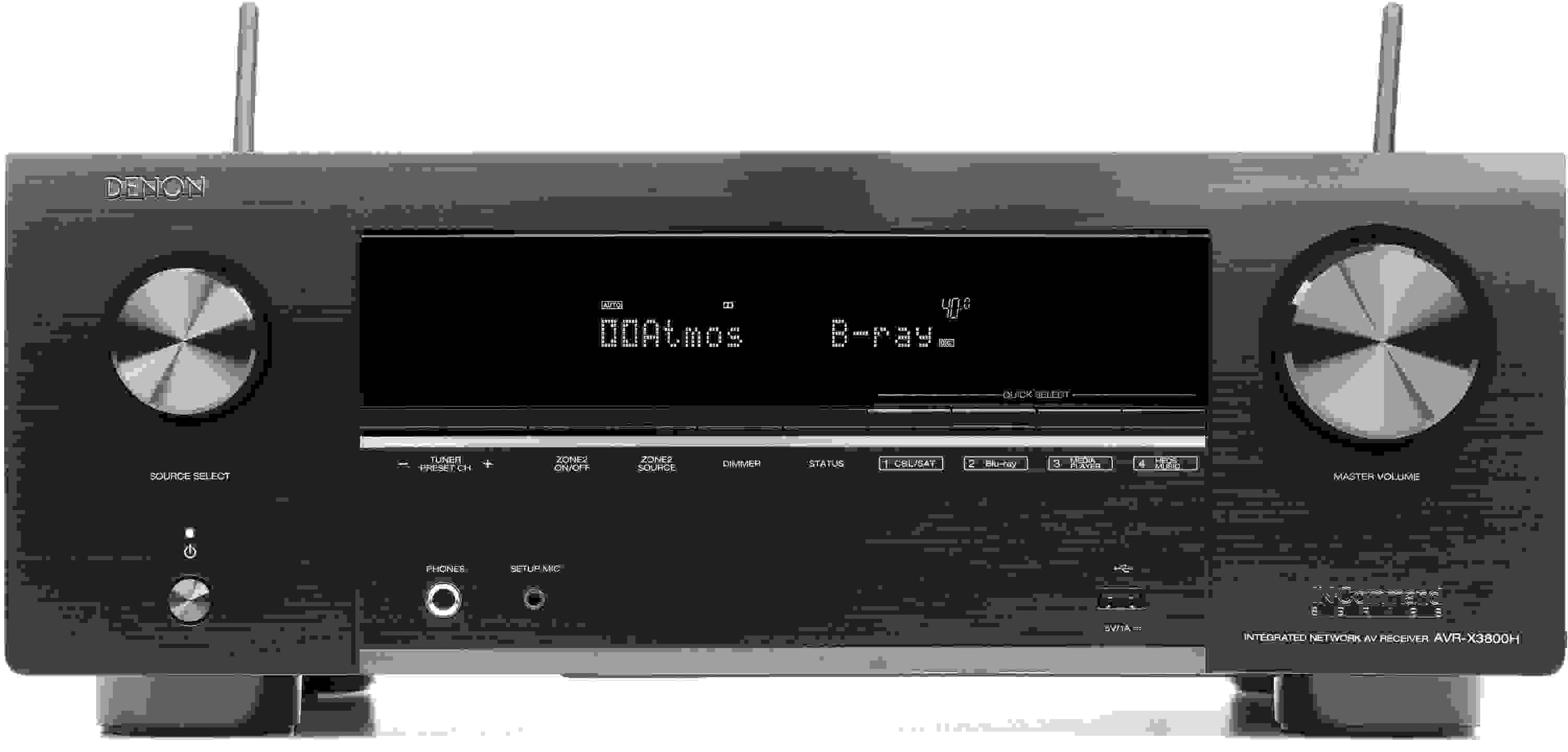 Denon AVR-X3800H 105-watt, 9.4-channel 8K A/V Receiver | Sweetwater
