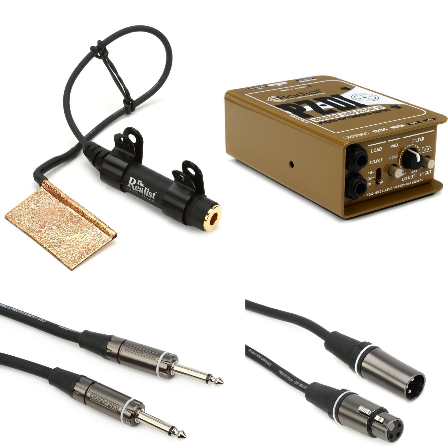 Realist Copperhead Bass Pickup with Radial Direct Box | Sweetwater