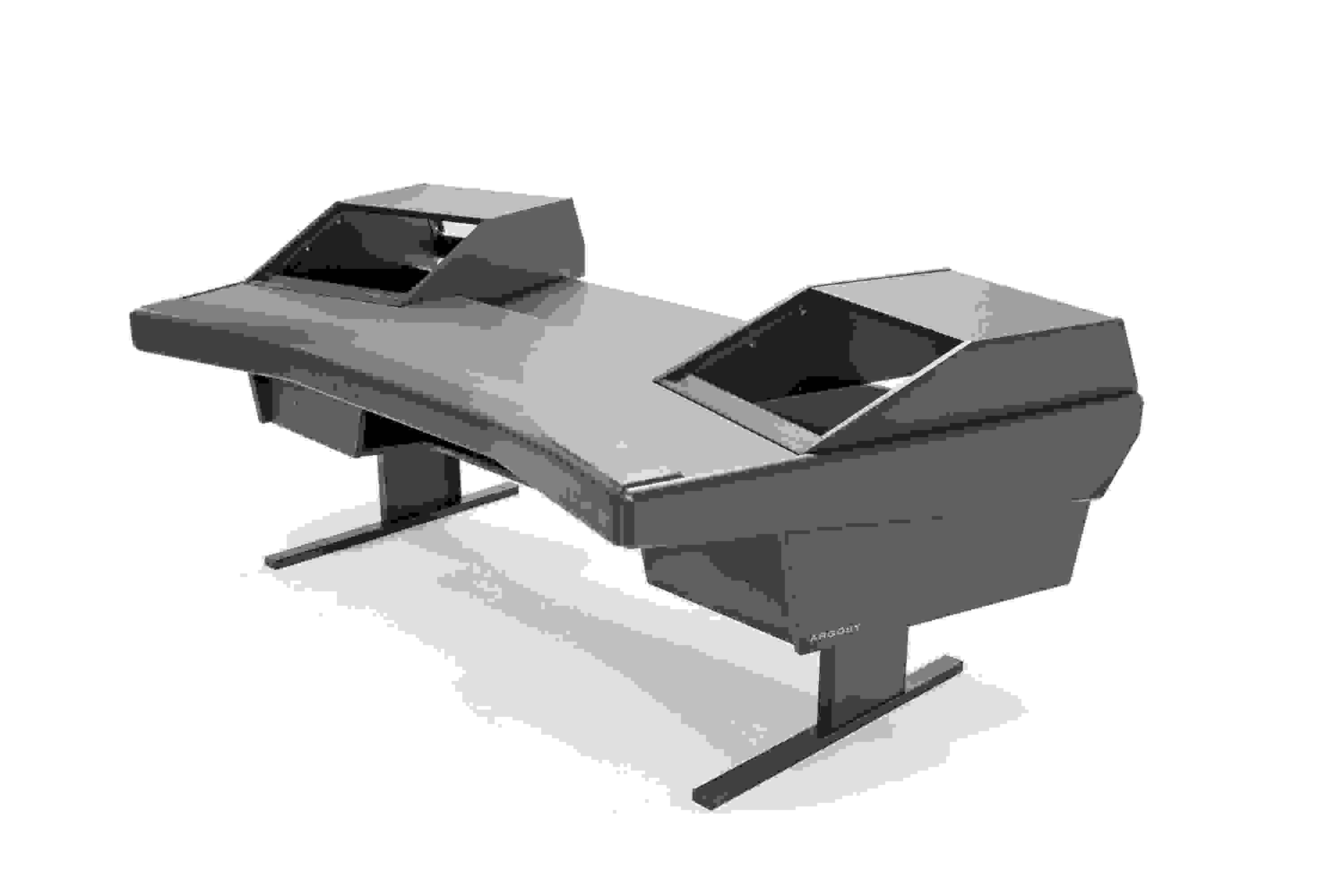 Argosy Dual15 Studio Workstation Desk with 803 Racks - Black Trim ...