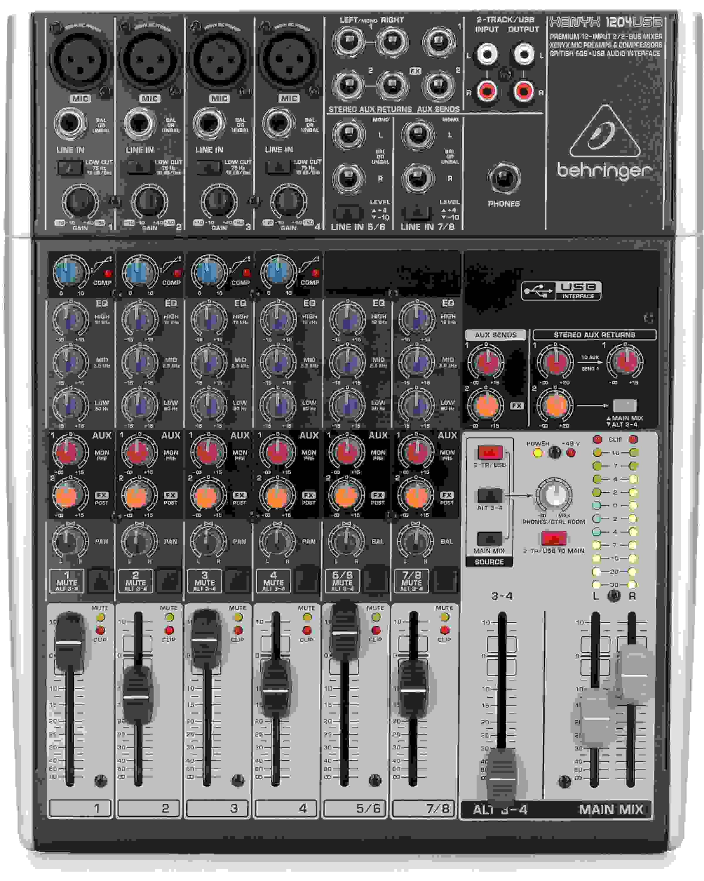 Behringer Xenyx 1204USB Mixer with USB | Sweetwater
