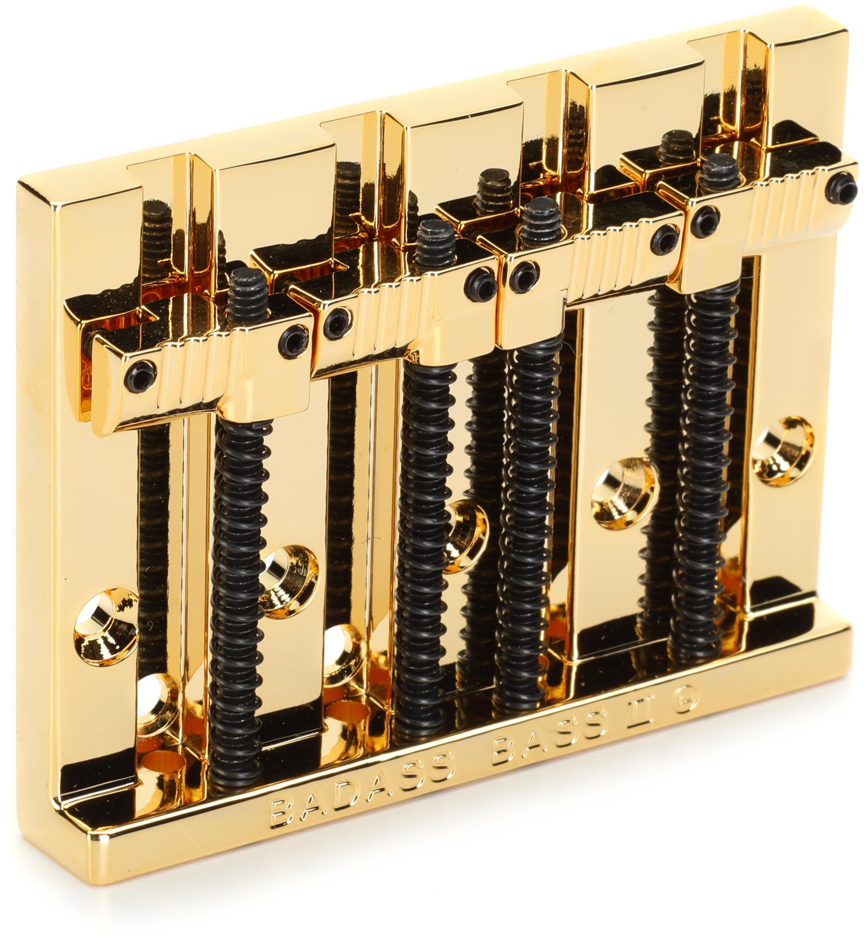 Leo Quan Badass II 4-String High-mass Bass Bridge - Gold | Sweetwater