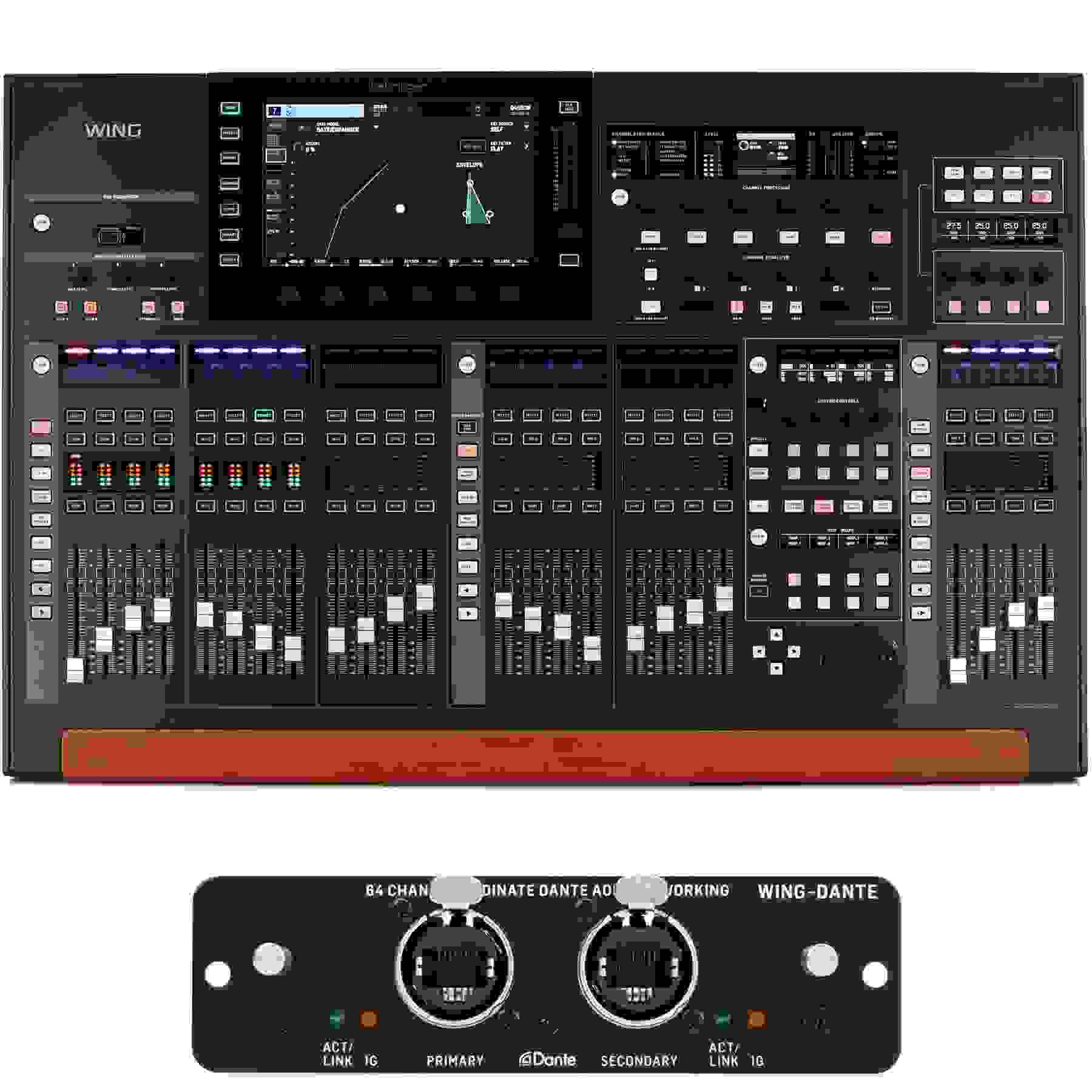 Behringer WING 48-channel Digital Mixer with 64-channel Dante Expansion Card - Black | Sweetwater