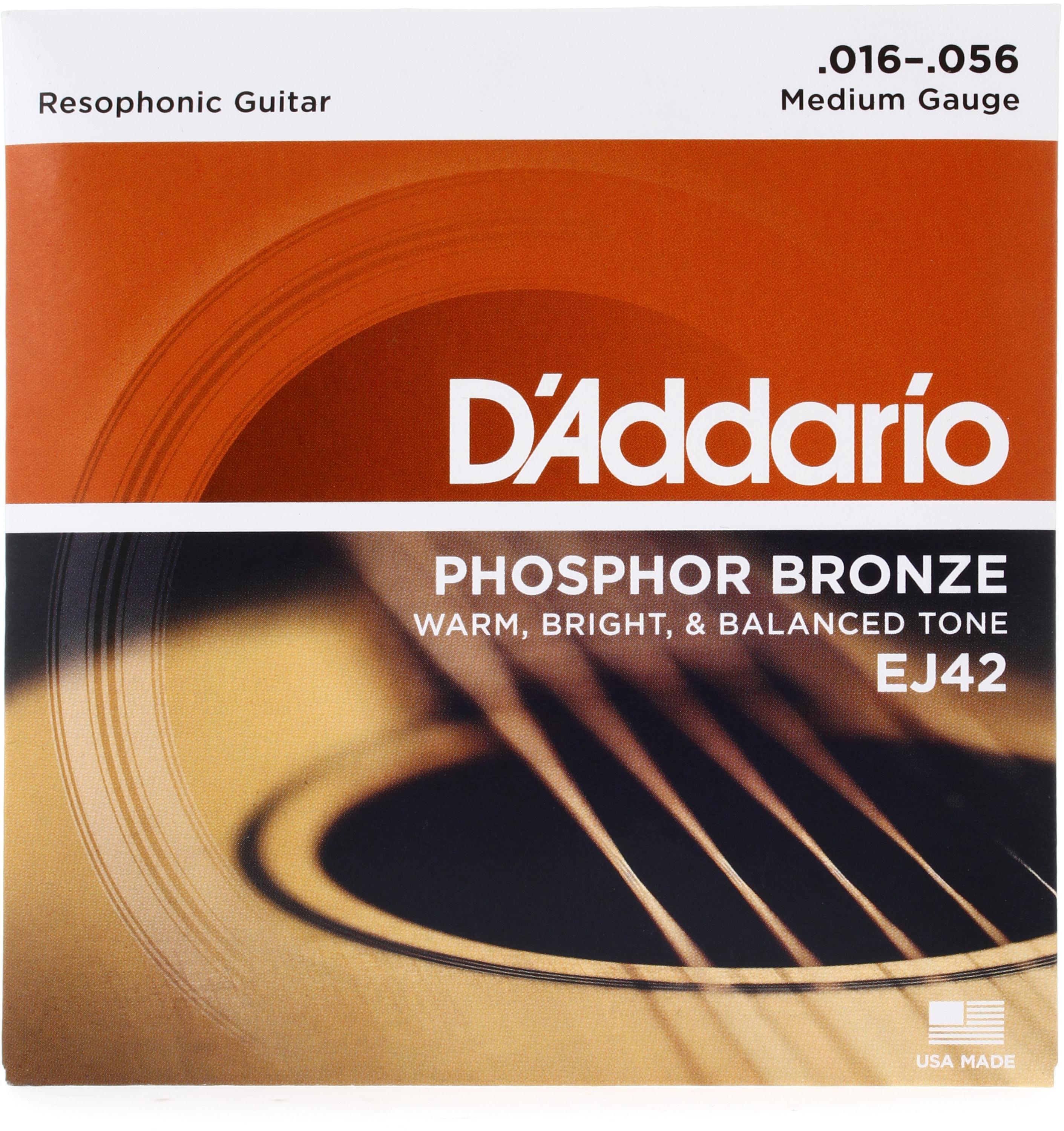 D'Addario EJ42 Phosphor Bronze Resophonic/Dobro Strings - .016-.056 ...