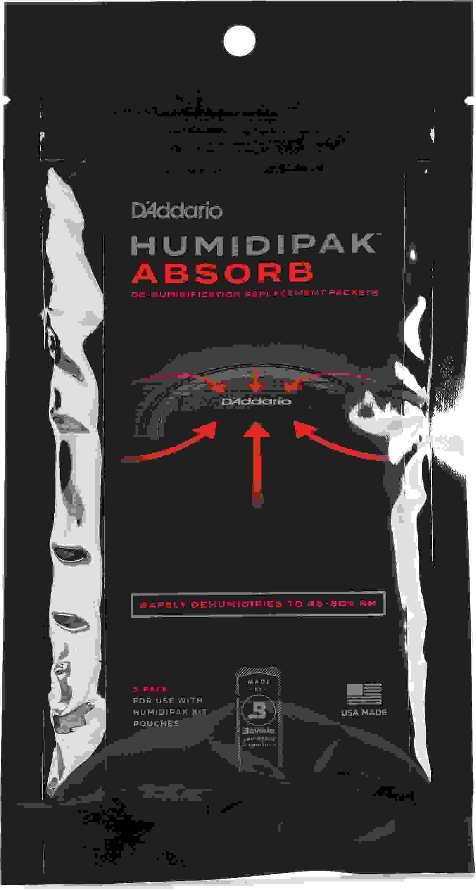 D'Addario Humidipak Absorb Replacement Packets (3-pack) | Sweetwater