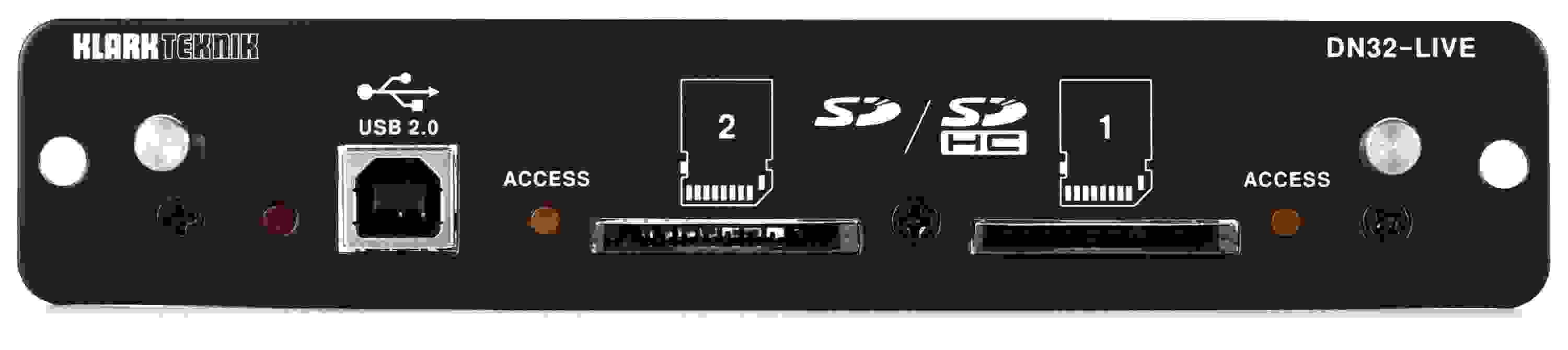 Klark Teknik DN32-LIVE SD/SDHC and USB 2.0 Expansion Module | Sweetwater