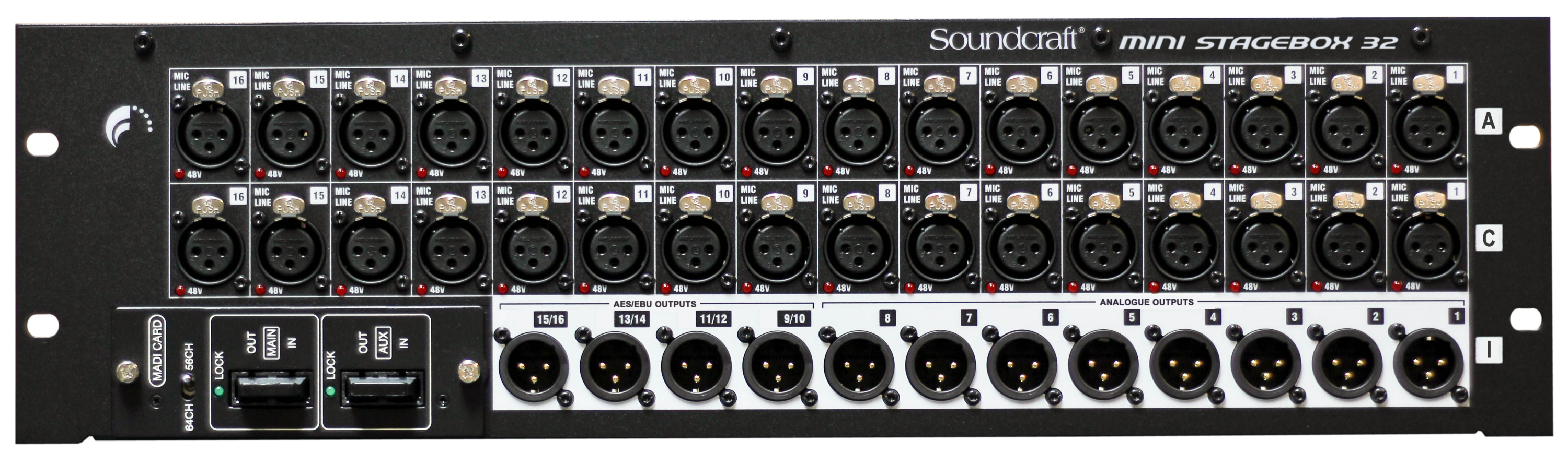 Soundcraft Mini Stagebox 32 32-channel Digital Stagebox with MADI Card ...