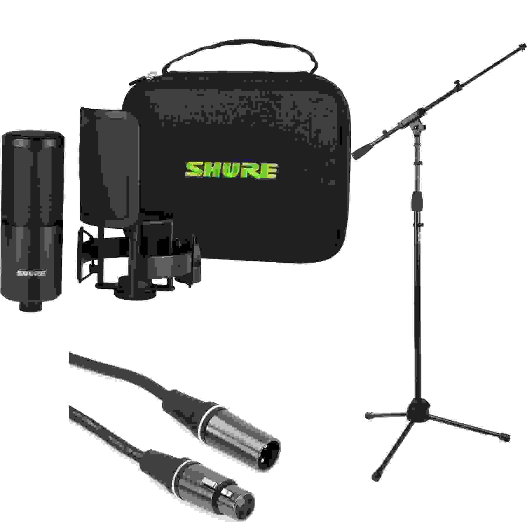 Shure SM4 Dual-diaphragm Condenser Home Recording Microphone Kit with Stand and Cable | Sweetwater