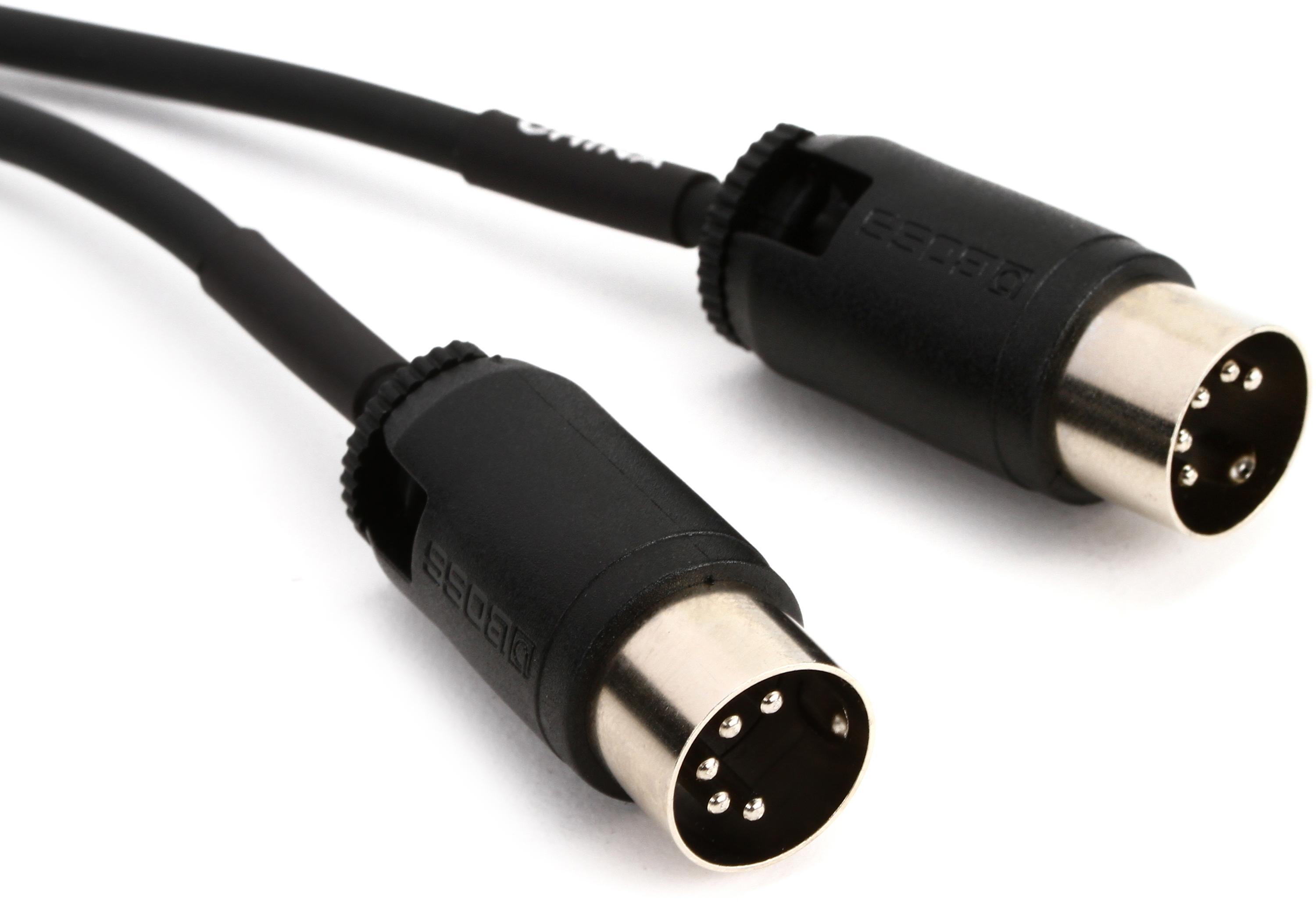 Boss BMIDI-PB3 MIDI Cable with Adjustable Straight/Angled DIN ...