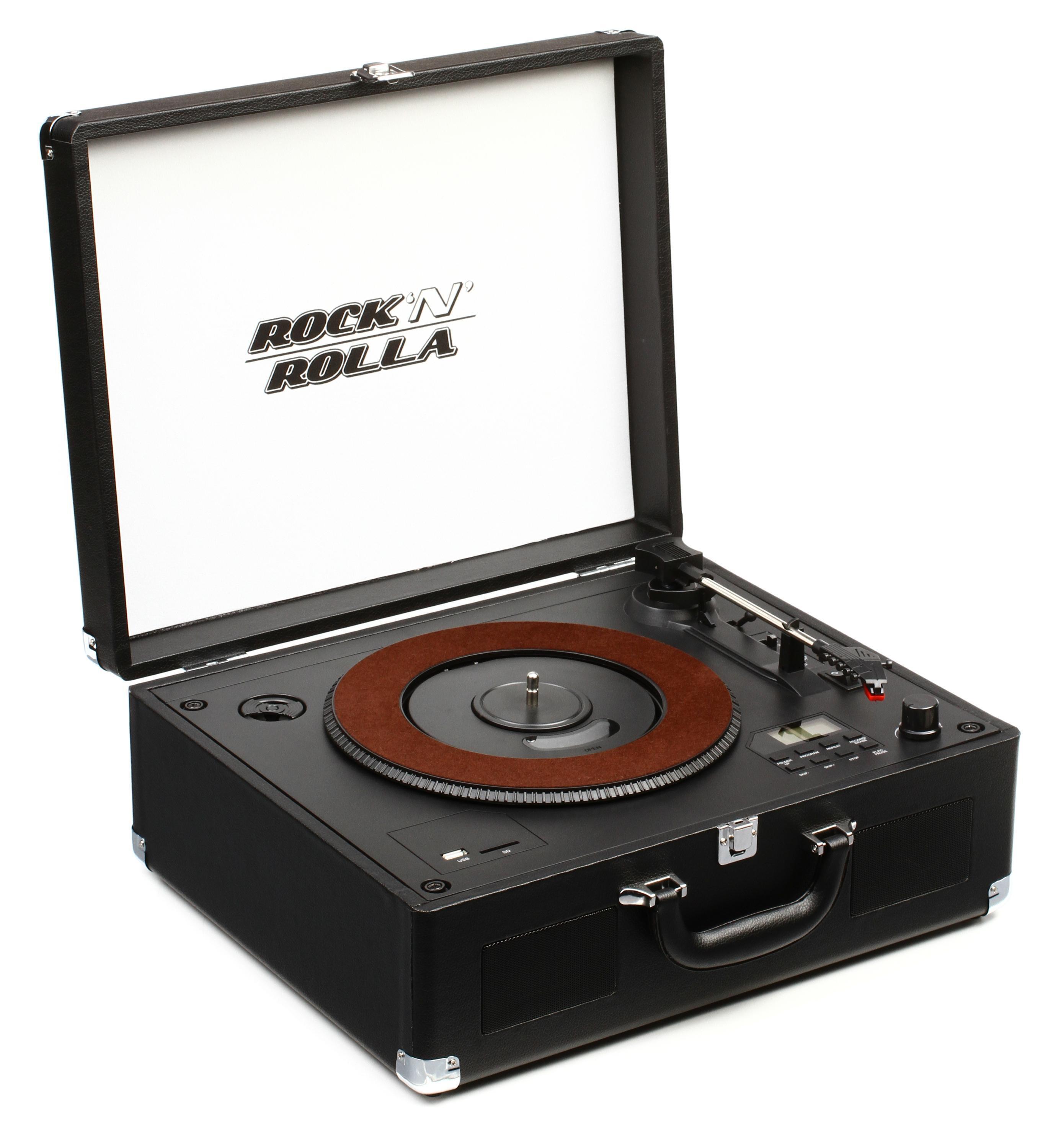 Rock N Rolla XL Briefcase Turntable - Black | Sweetwater