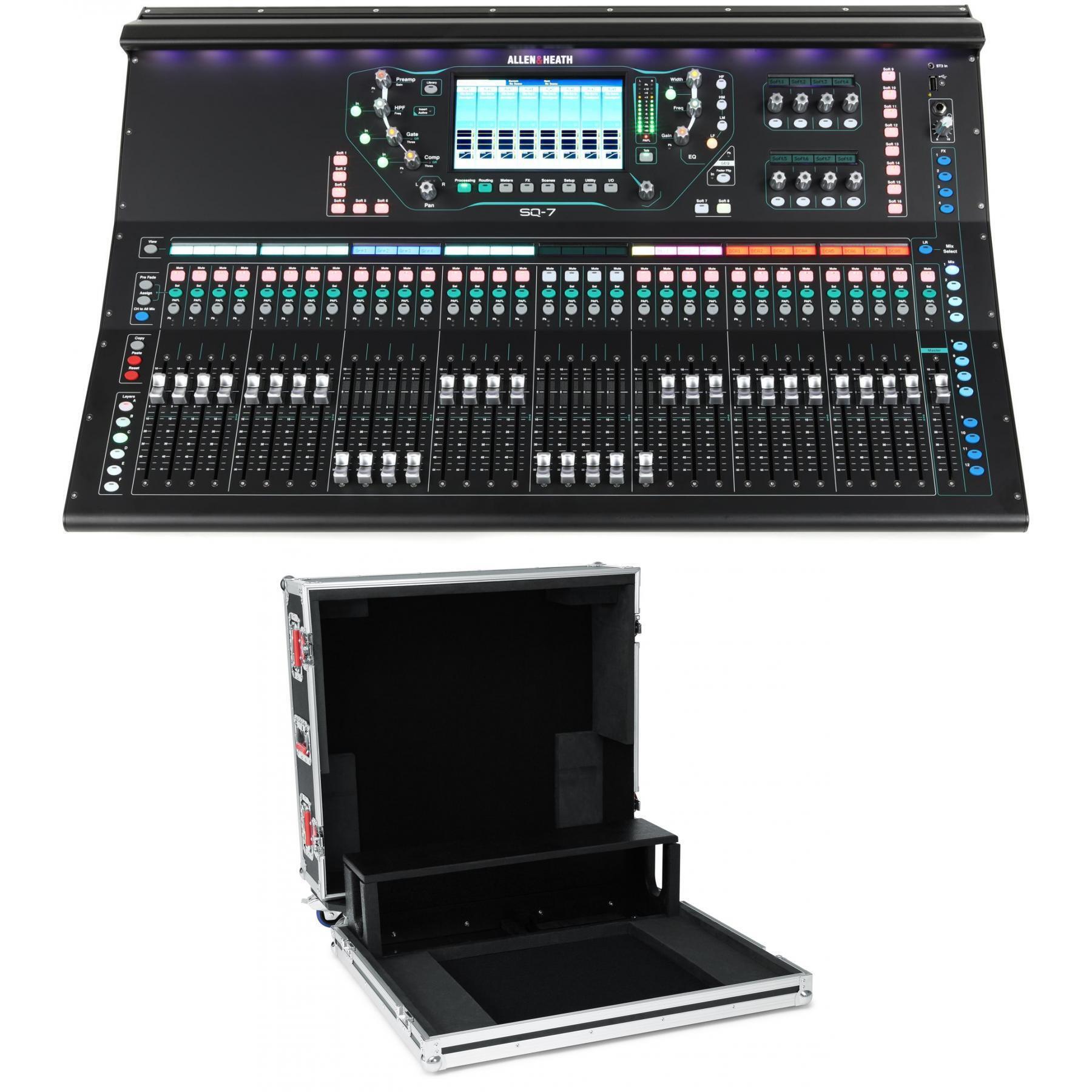 Allen & Heath SQ-7 48-channel Digital Mixer and Flight Case | Sweetwater