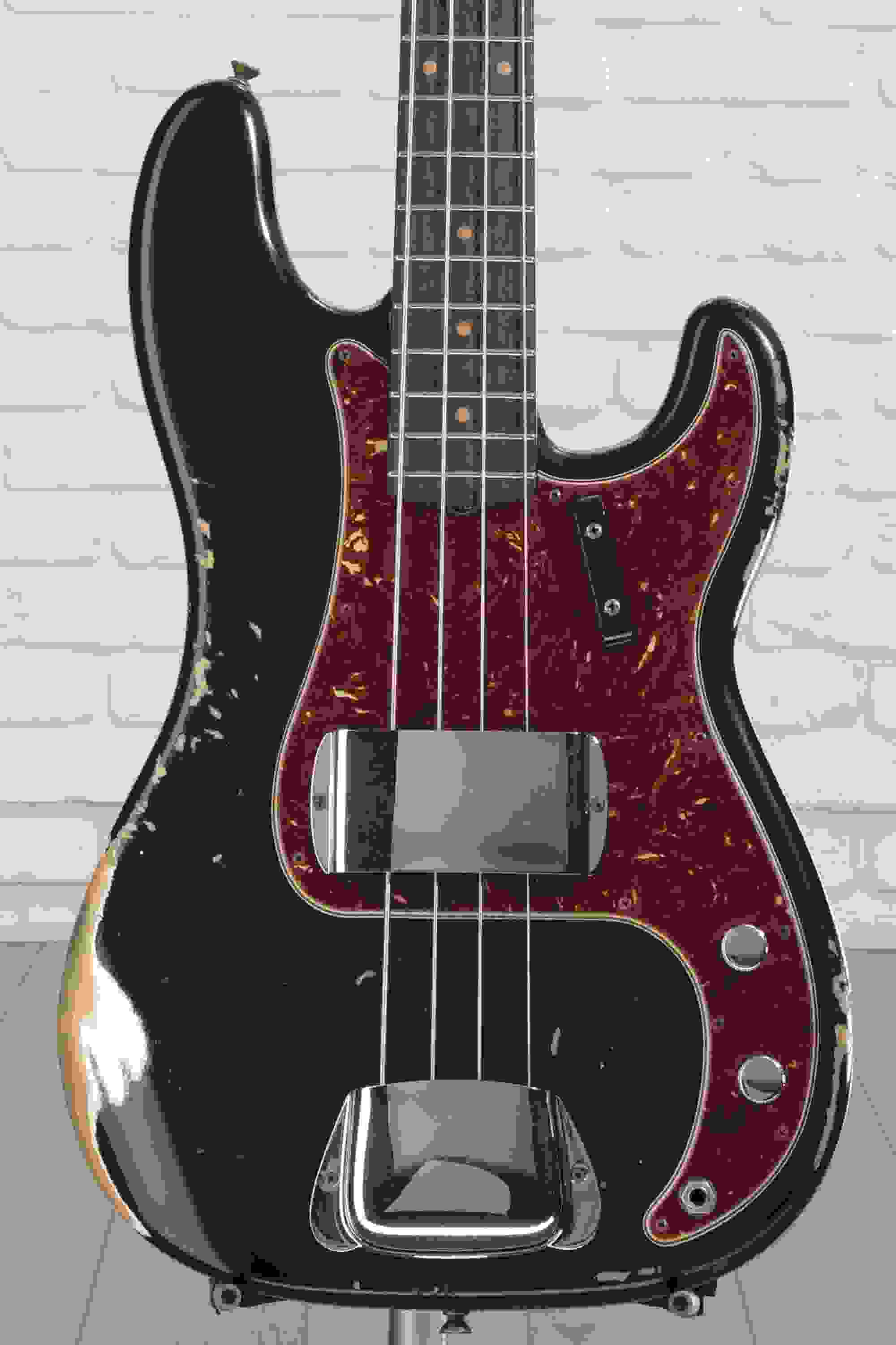 Fender Custom Shop Precision Bass Heavy Relic - Black | Sweetwater