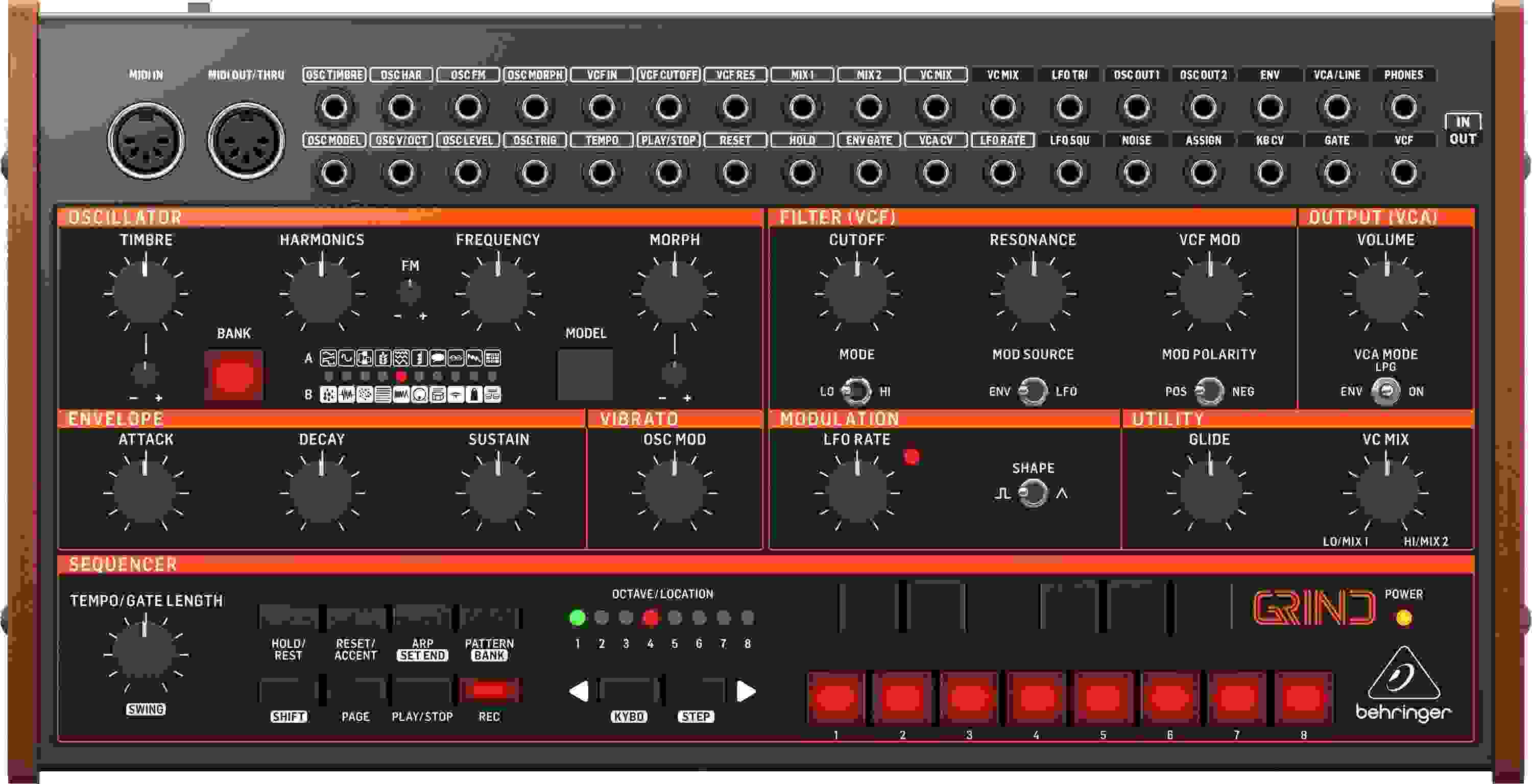 Behringer Grind Semi-modular Hybrid Multi-engine Synthesizer | Sweetwater