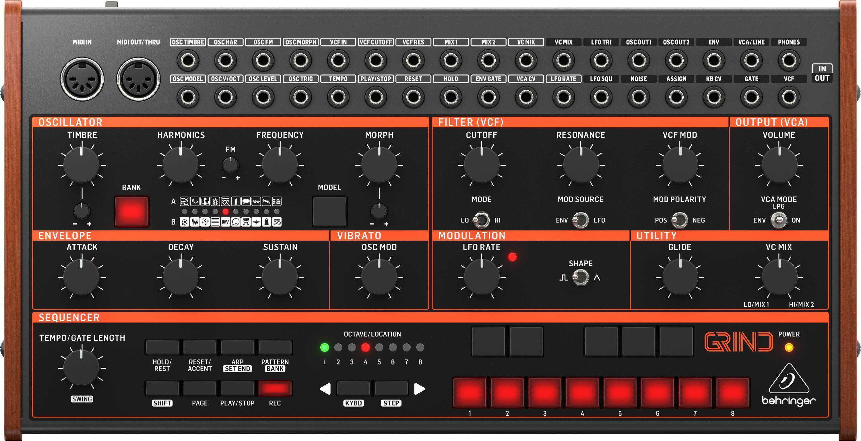 Behringer Grind Semi-modular Hybrid Multi-engine Synthesizer | Sweetwater