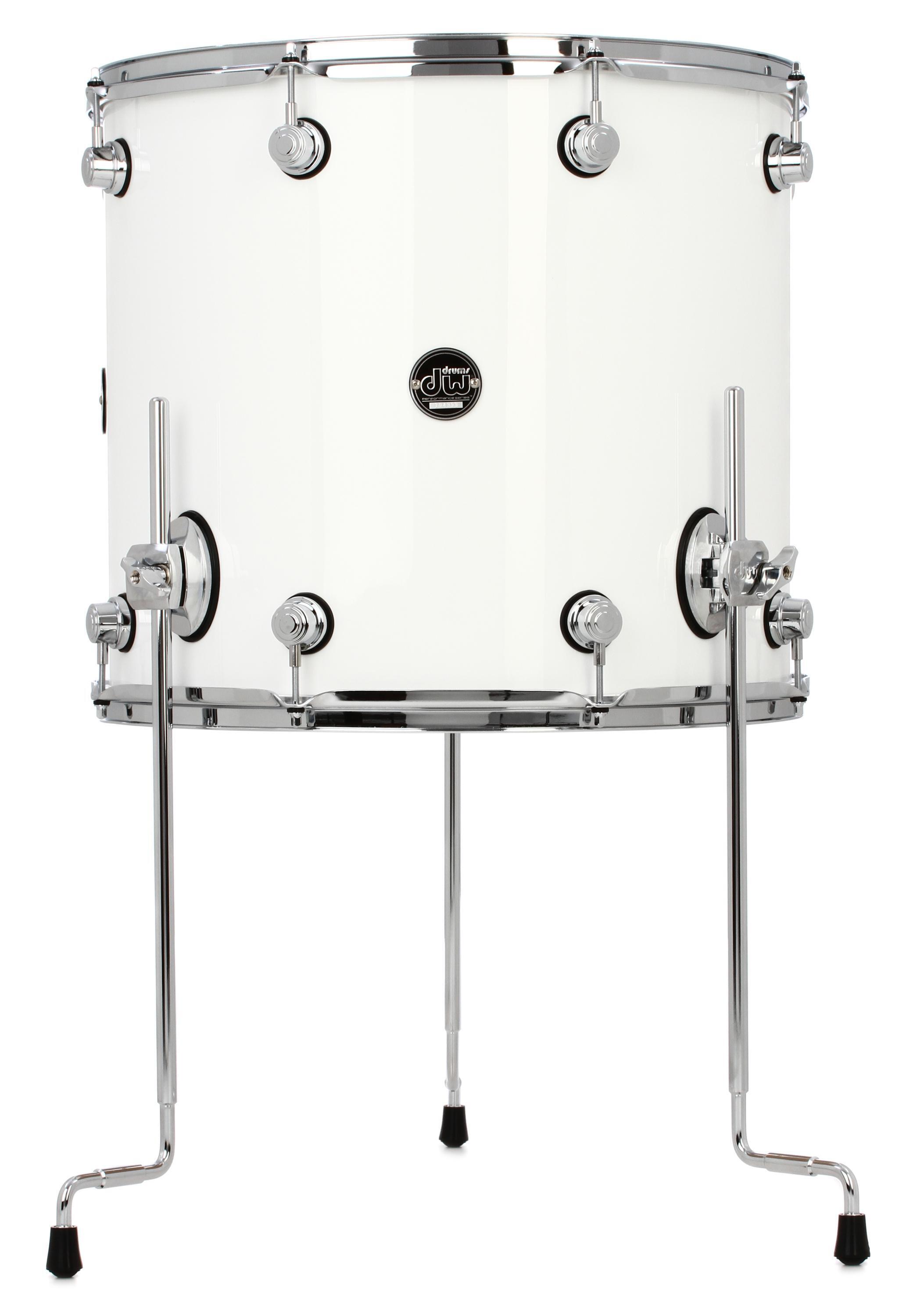 DW Performance Series Floor Tom - 16" x 18" Gloss White Lacquer ...