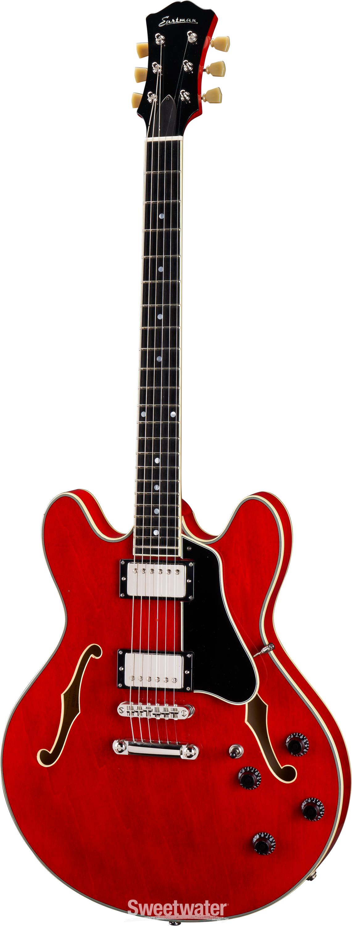Eastman Guitars T386RD Thinline Semi-hollowbody Electric Guitar - Red ...
