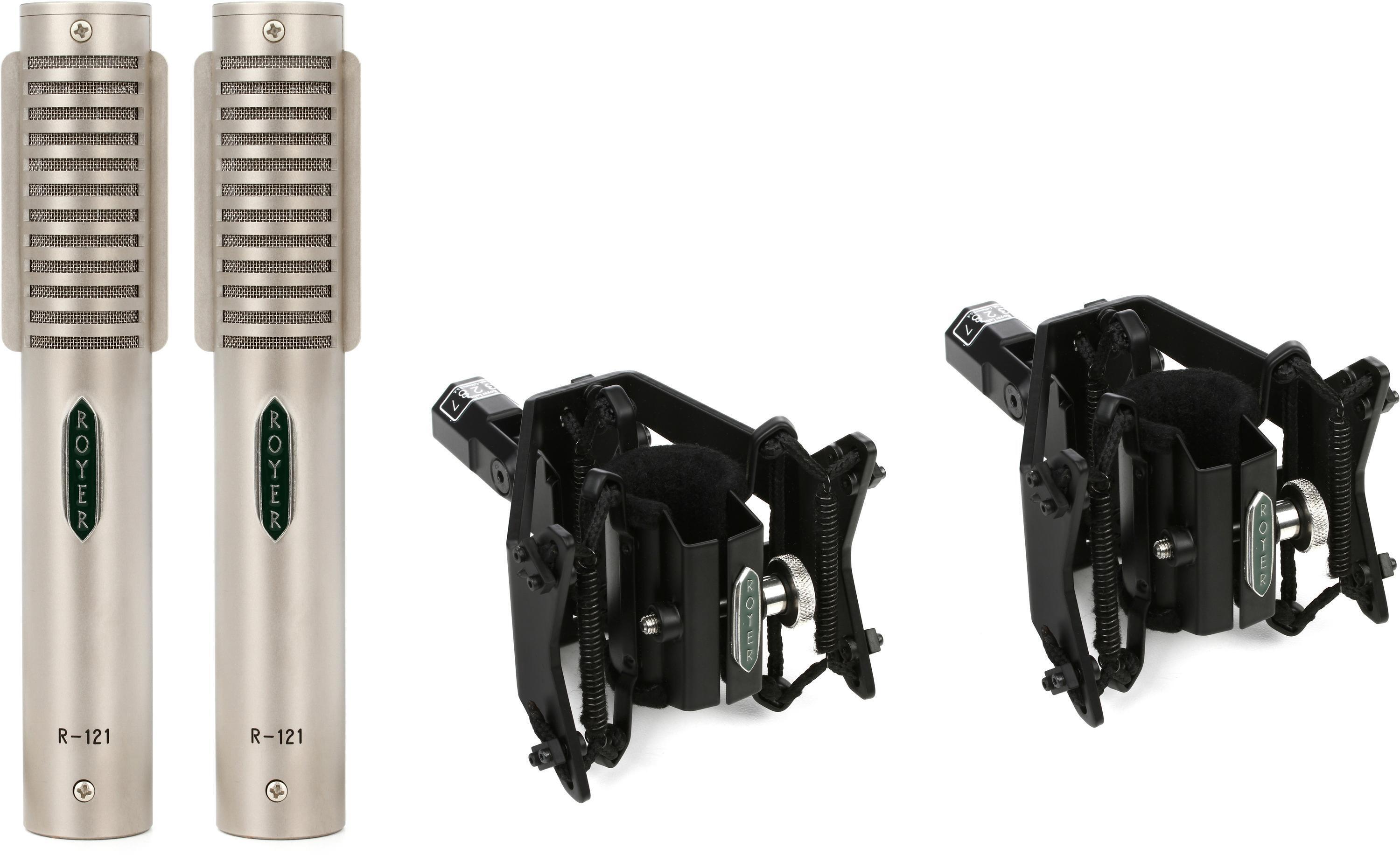 Royer R-121 Studio Ribbon Microphone with RSM-SS1 Sling-Shock ...