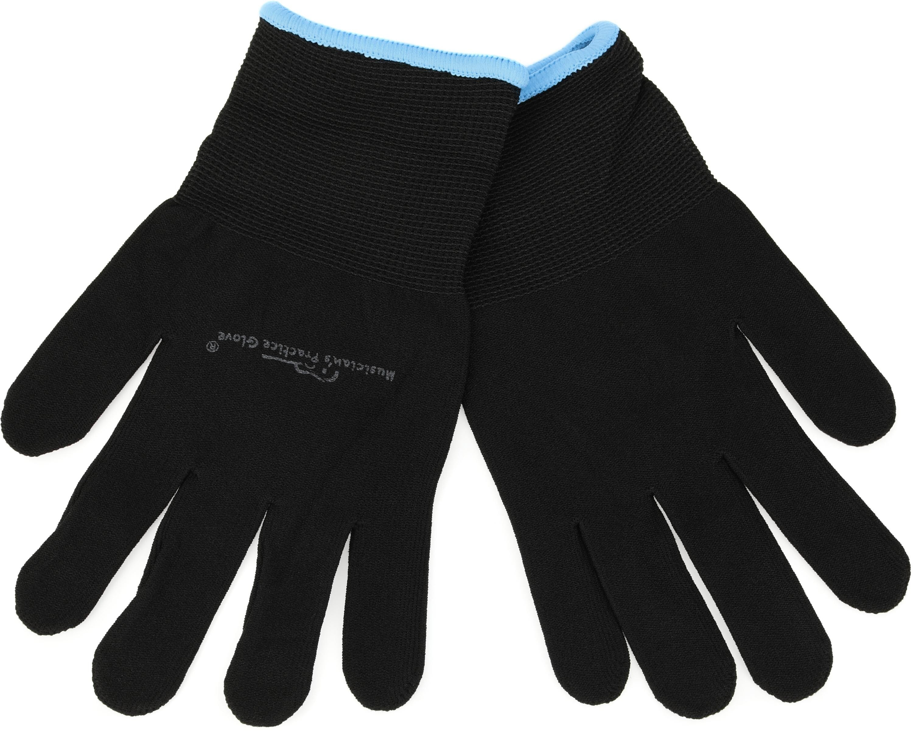 Musician's Practice Gloves Guitar/Bass Gloves - Medium, Black (1-pair ...